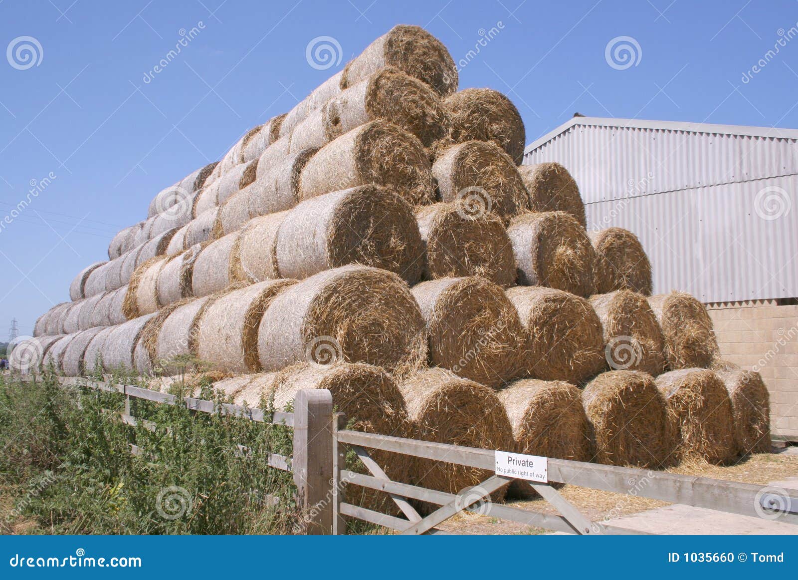 Straw Pyramid stock photo. Image of harvest, season, farming - 1035660
