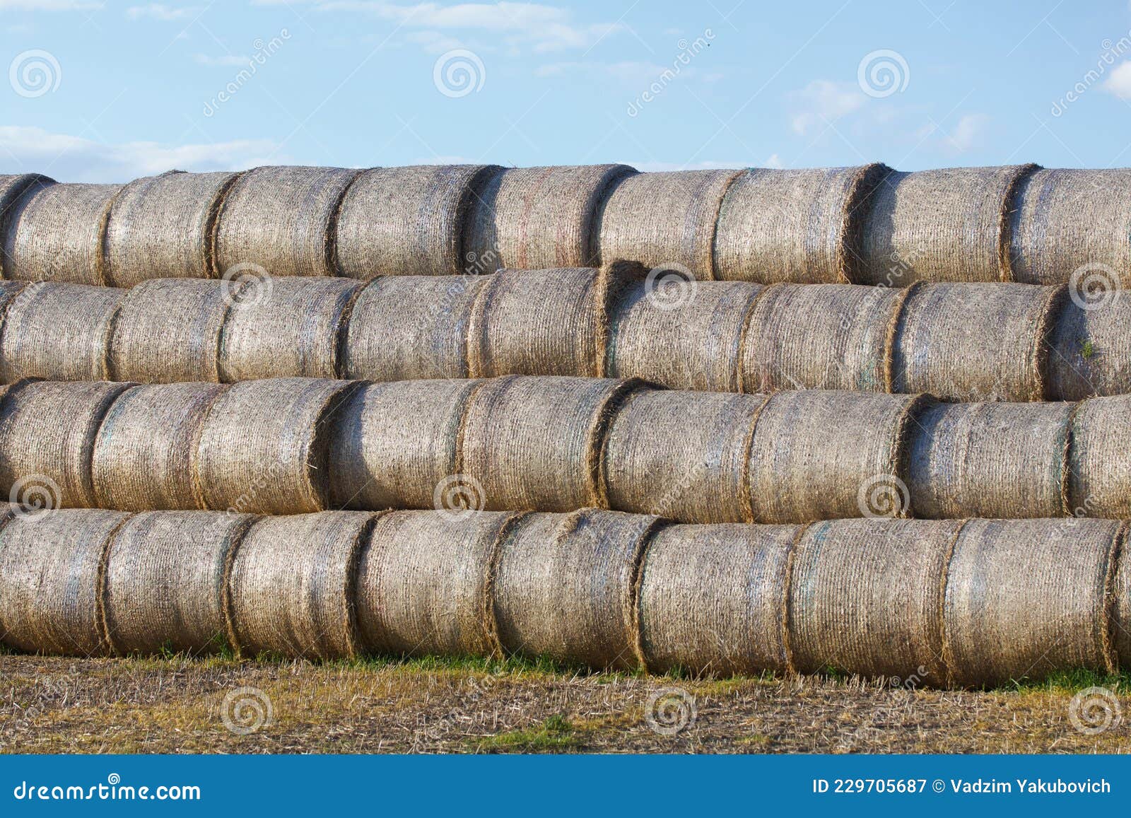 Straw Rolls, Stacked in a Pyramid. Close-up Shot Stock Image - Image of ...