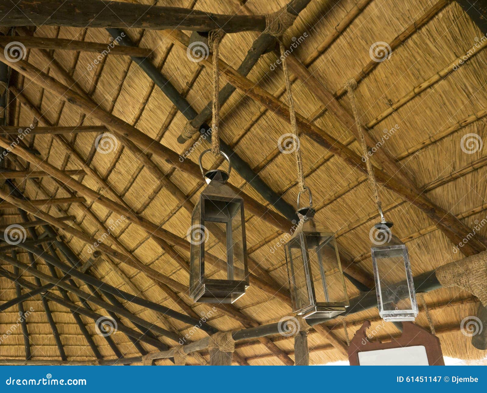 Straw roof stock image. Image of aces, ceiling, wood - 61451147