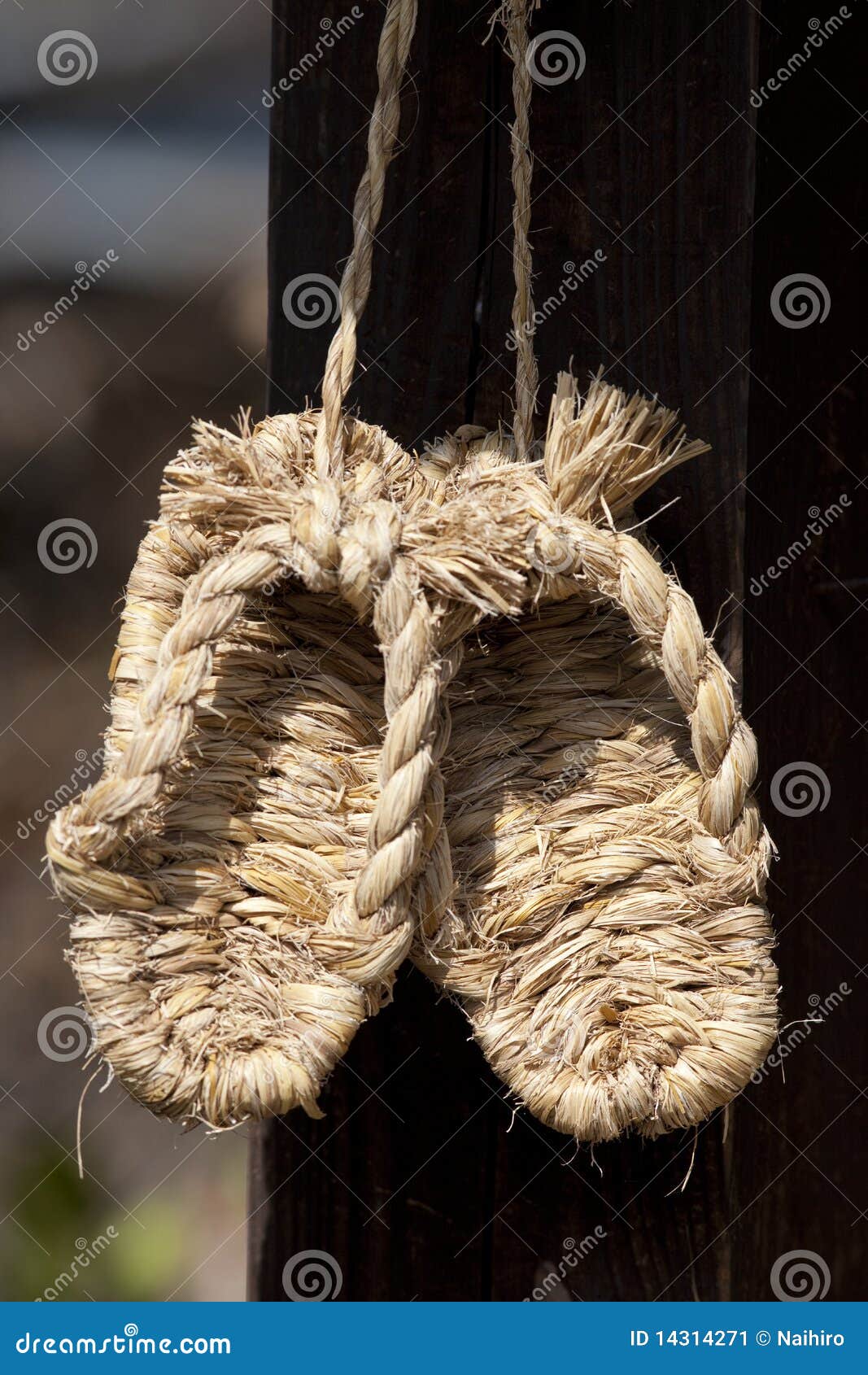 Straw sandals stock image. Image of accessary, style - 14314271
