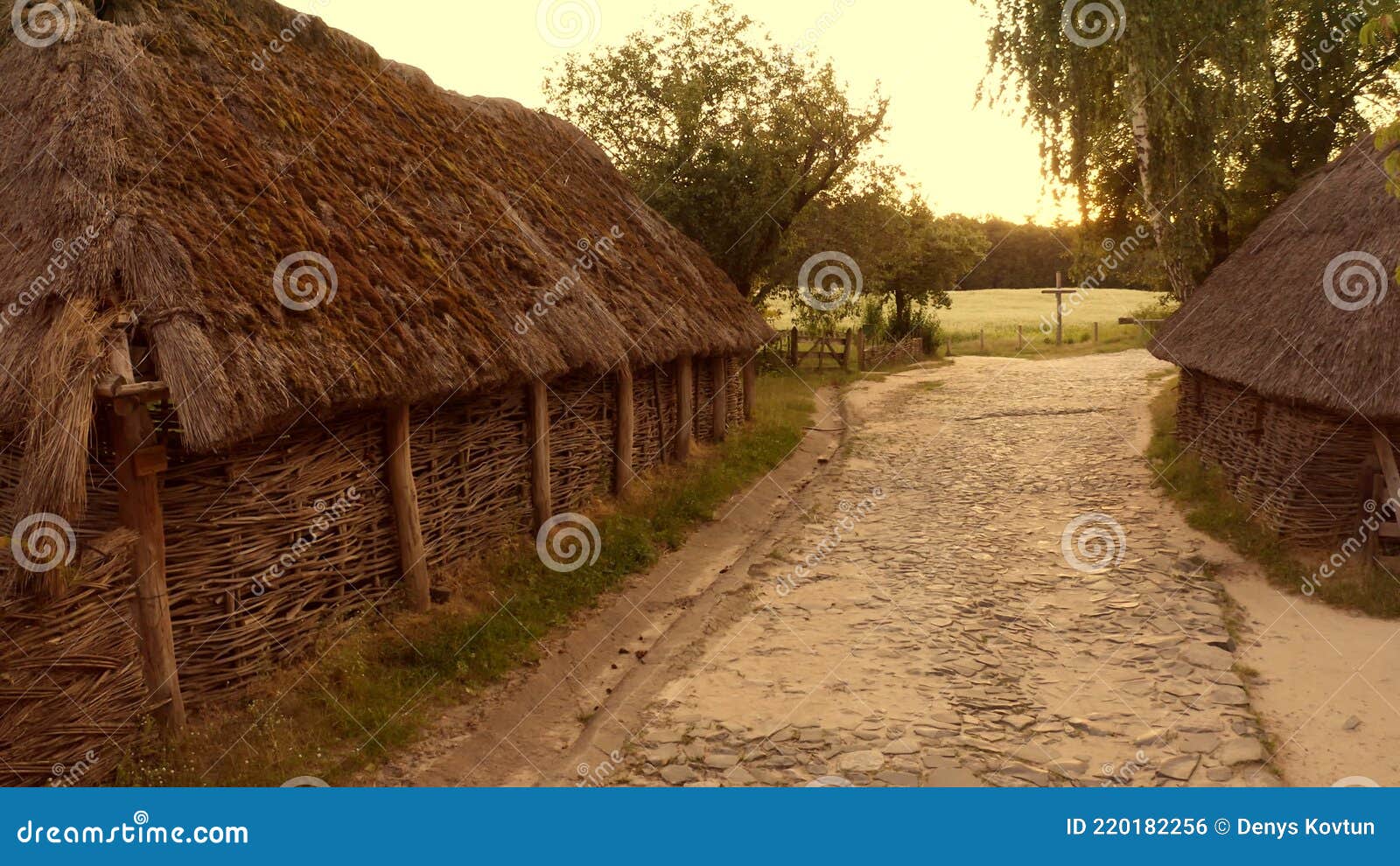 Straw Shack in Medieval Village. Stock Footage - Video of country ...