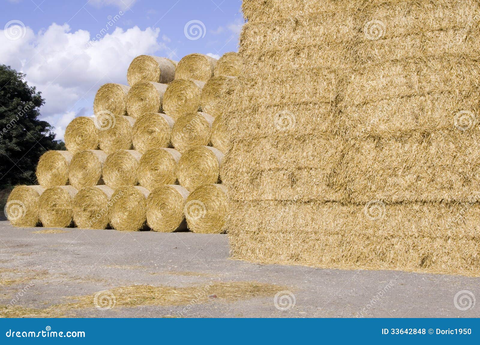 Straw Stack stock photo. Image of bales, photograph, barley - 33642848
