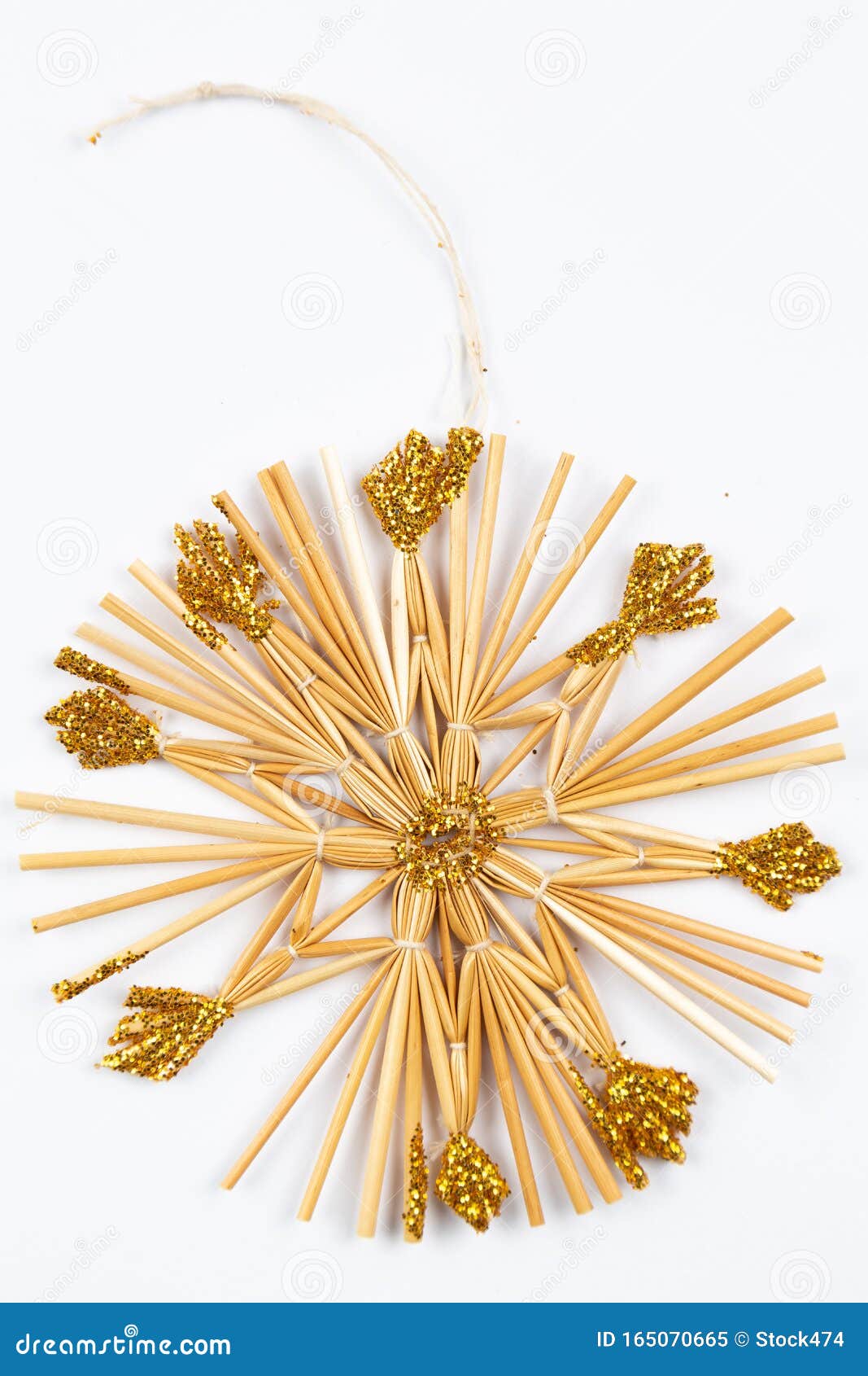 A Straw Star on White Background Stock Image - Image of background ...