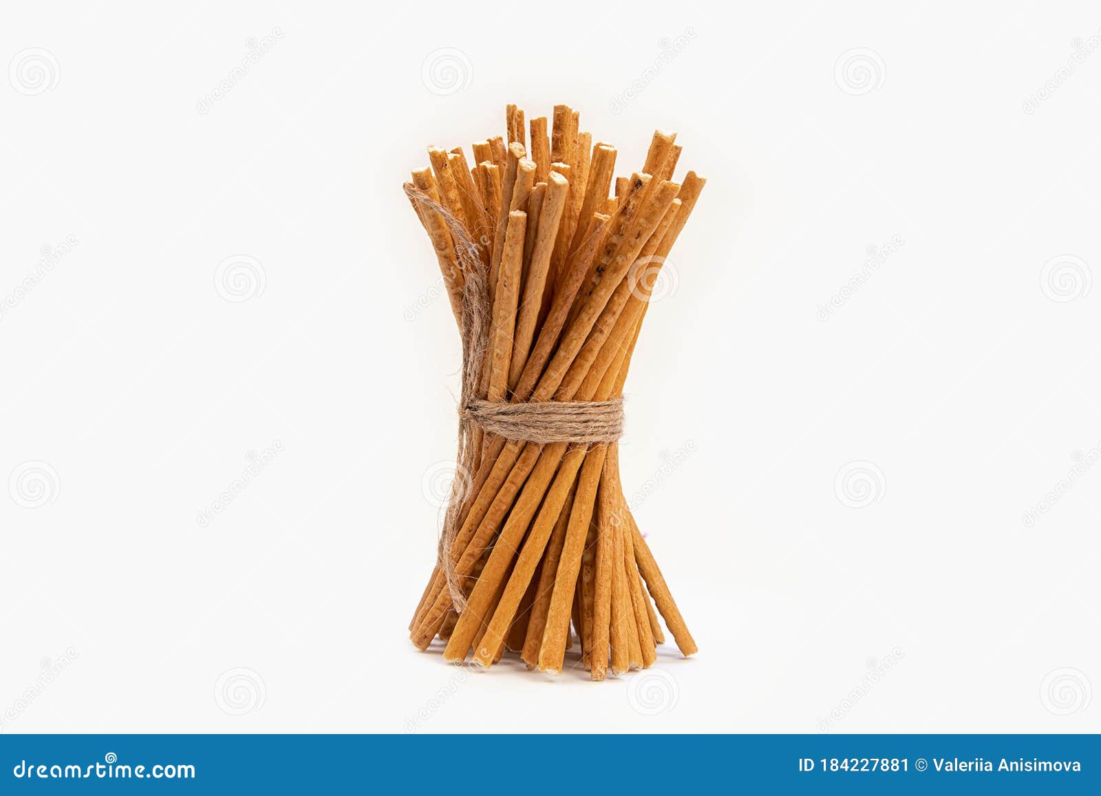 Straw Sticks are Made of Wheat Flour on White Background Stock Image ...