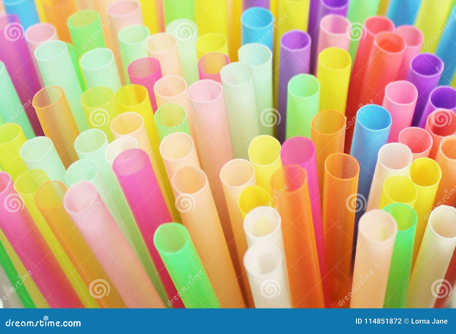 Straw Straws Plastic Drinking Background Colourful Full Screen Single ...