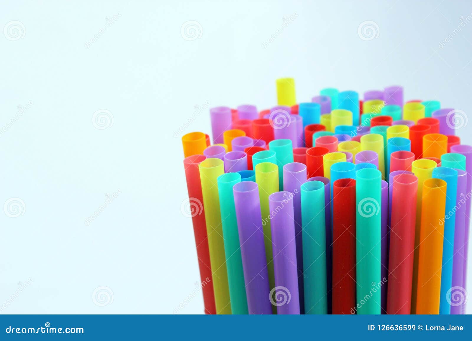 Straw Straws Drinking Disposable Plastic Colourful Background Group ...
