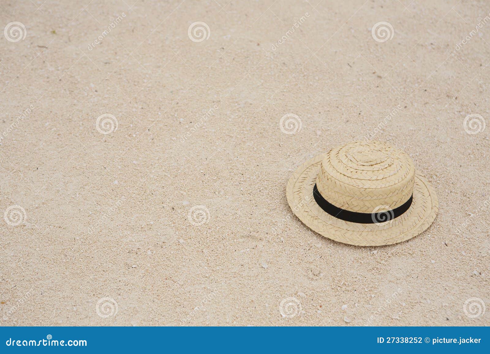Straw sun hat in the sand stock photo. Image of nature - 27338252