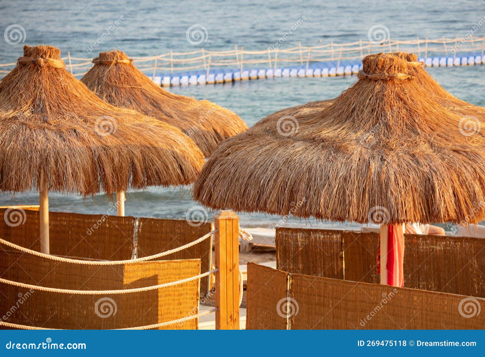 Straw Sun Lounger on the Beach Stock Photo - Image of summer, coast ...