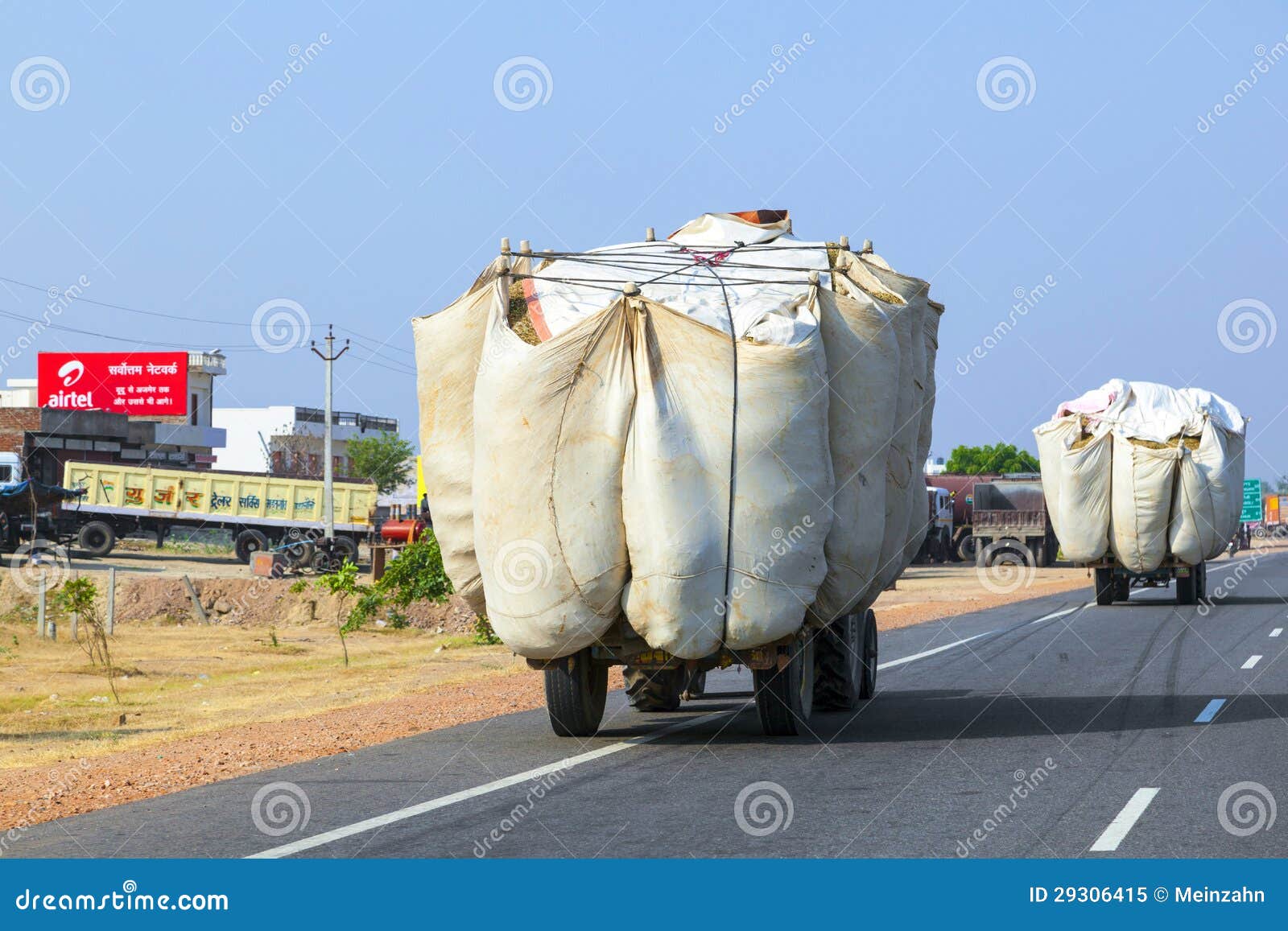 Straw Transport with Tractor on Country Road Editorial Image - Image of ...