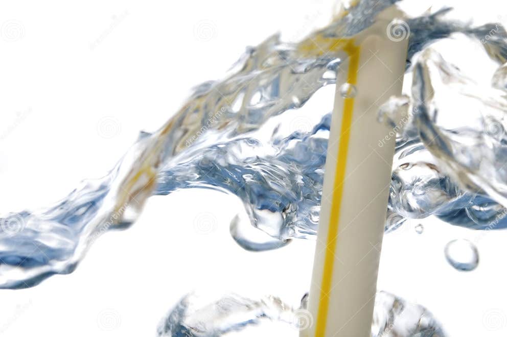 Straw and water bubbles stock photo. Image of freshness - 1854080