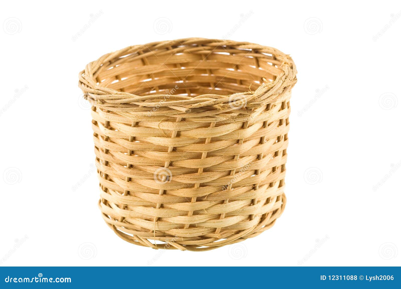 Straw weaved basket stock photo. Image of white, handicraft - 12311088