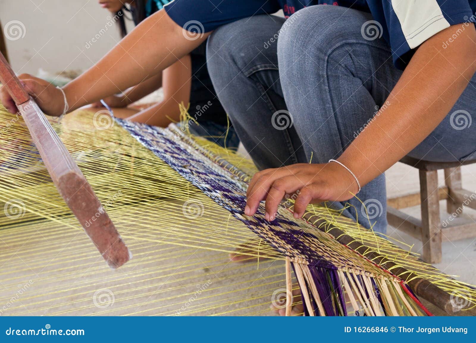 Straw weaving stock photo. Image of asia, asian, girl - 16266846