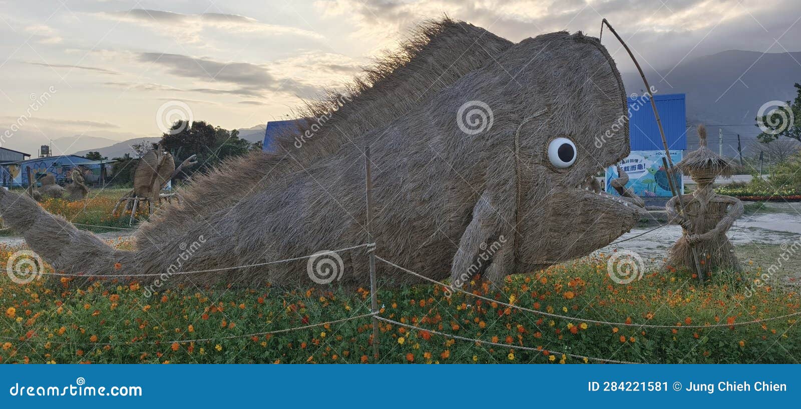 Straw Weaving Ghost Head Saury in the Park Editorial Photo - Image of ...