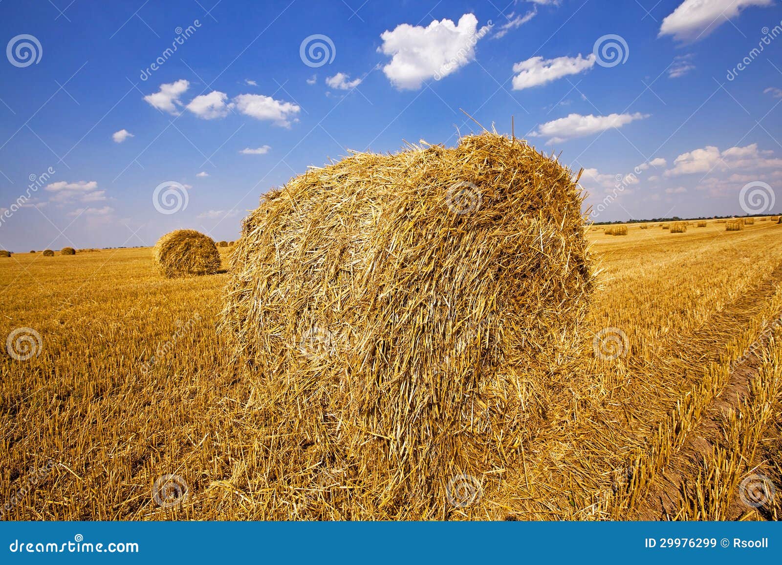 Straw stack stock image. Image of circle, barbed, hayrick - 29976299