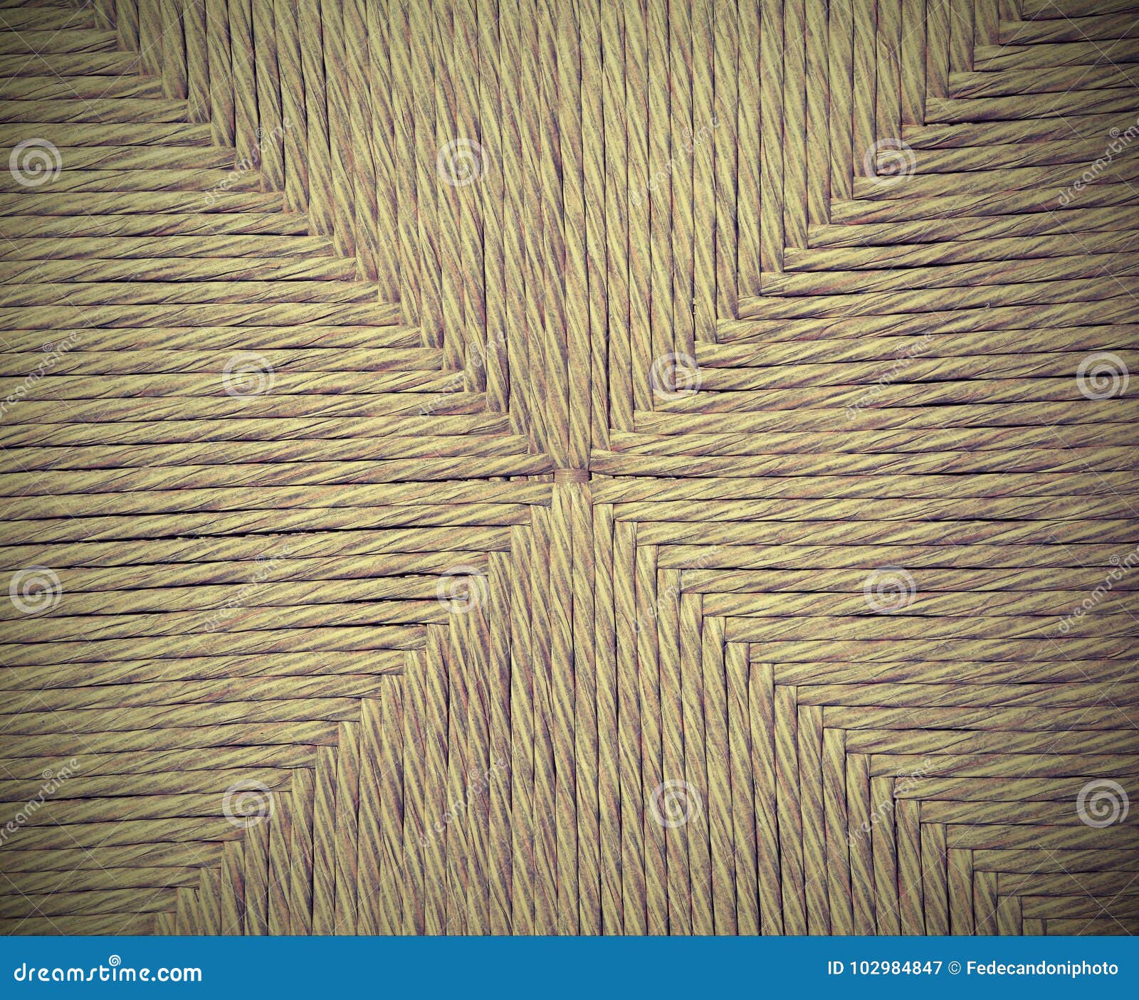 Straw Woven with Vintage Effect Stock Image - Image of seat, intertwine ...