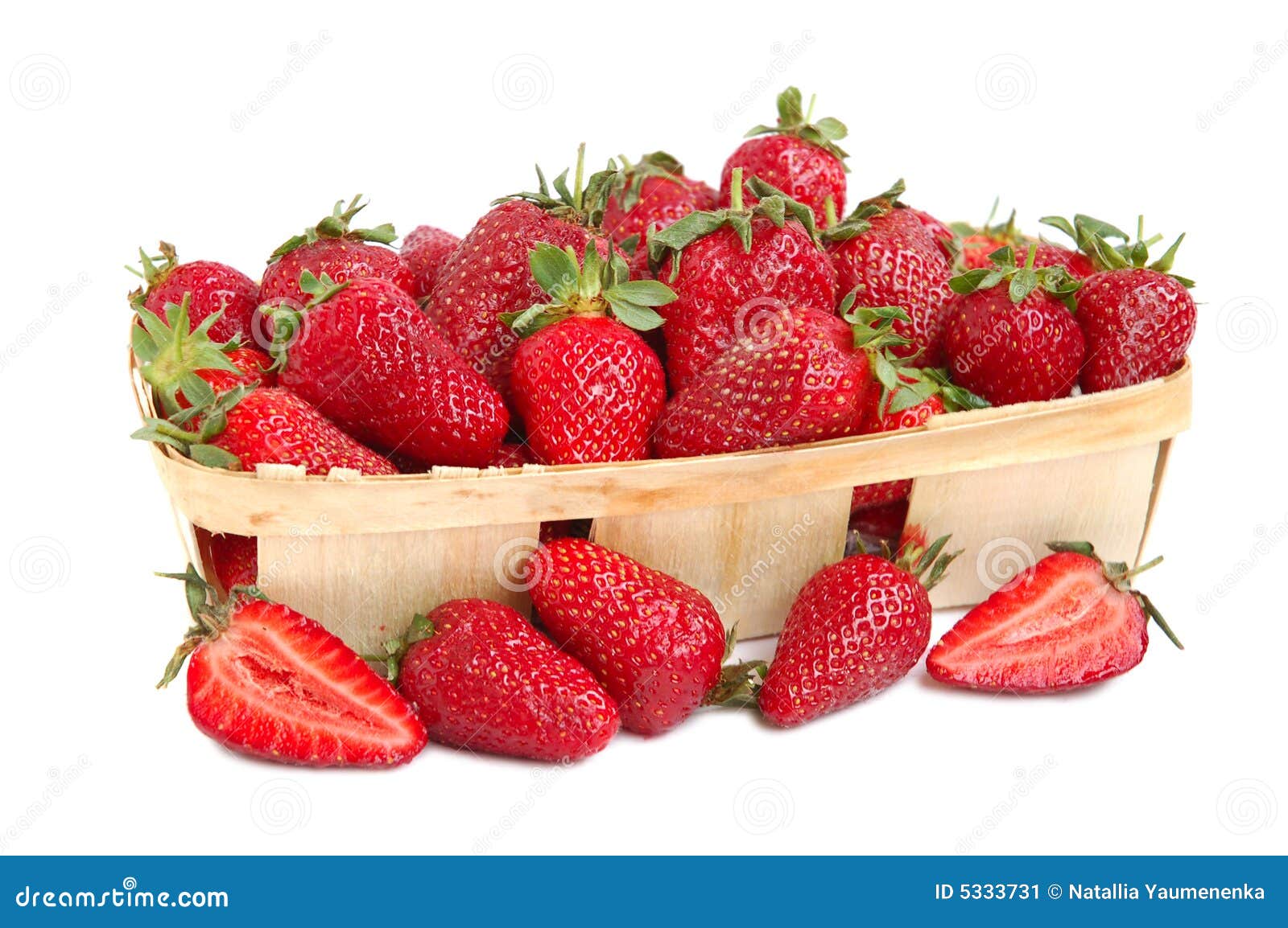 Strawberries in a basket stock image. Image of freshness - 5333731