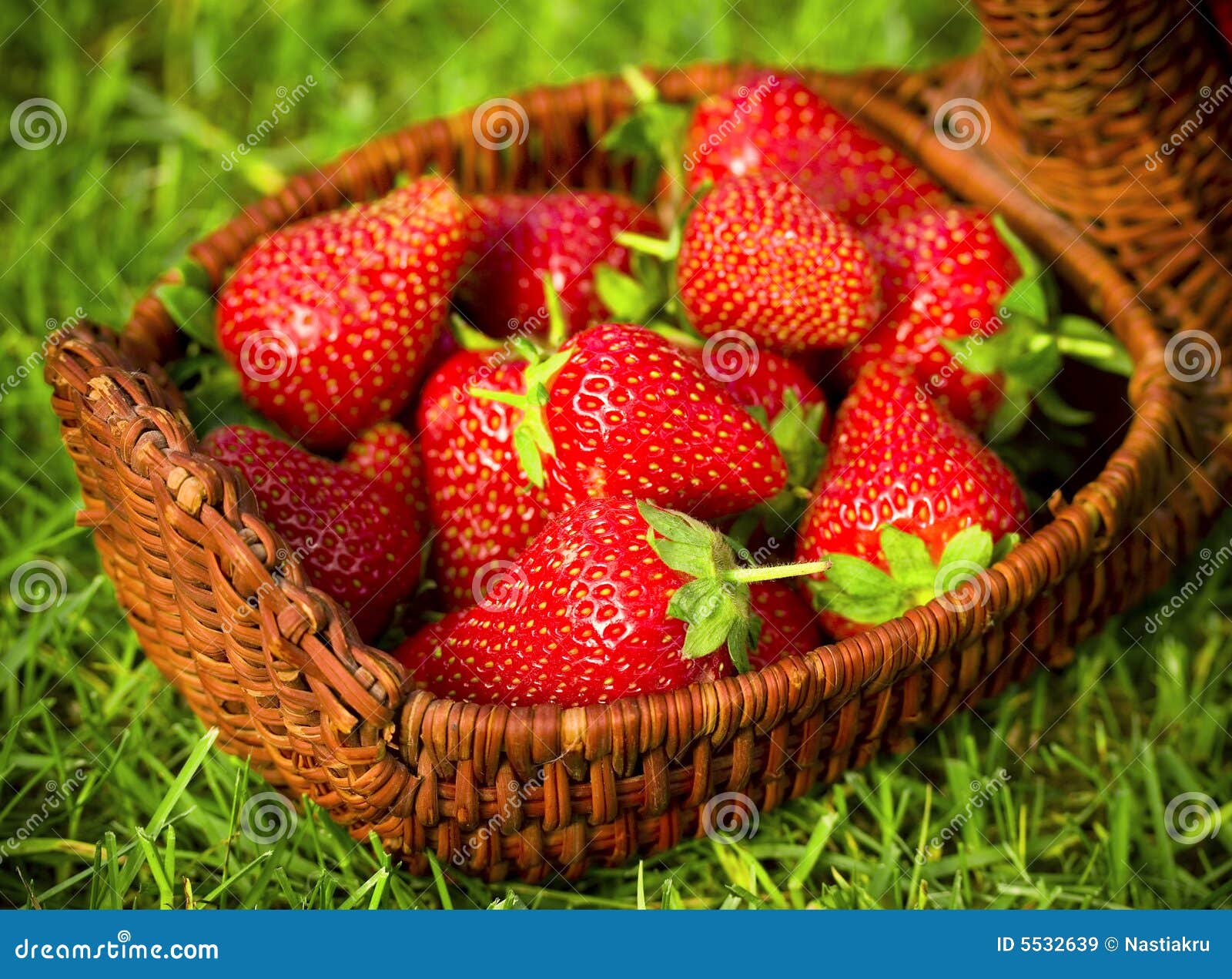 Strawberries in a basket stock image. Image of ingredient - 5532639