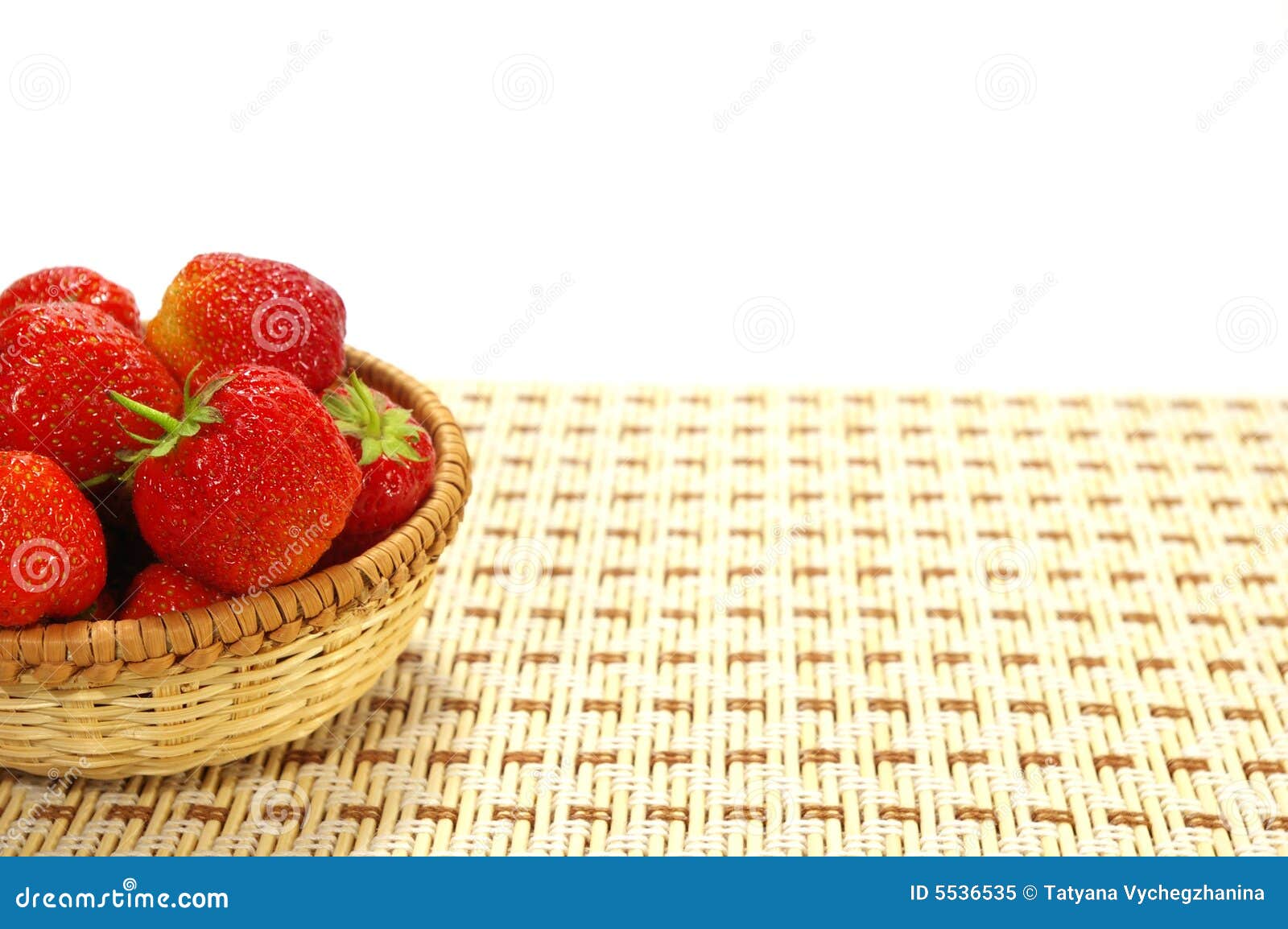 Strawberries in the basket stock image. Image of juicy - 5536535