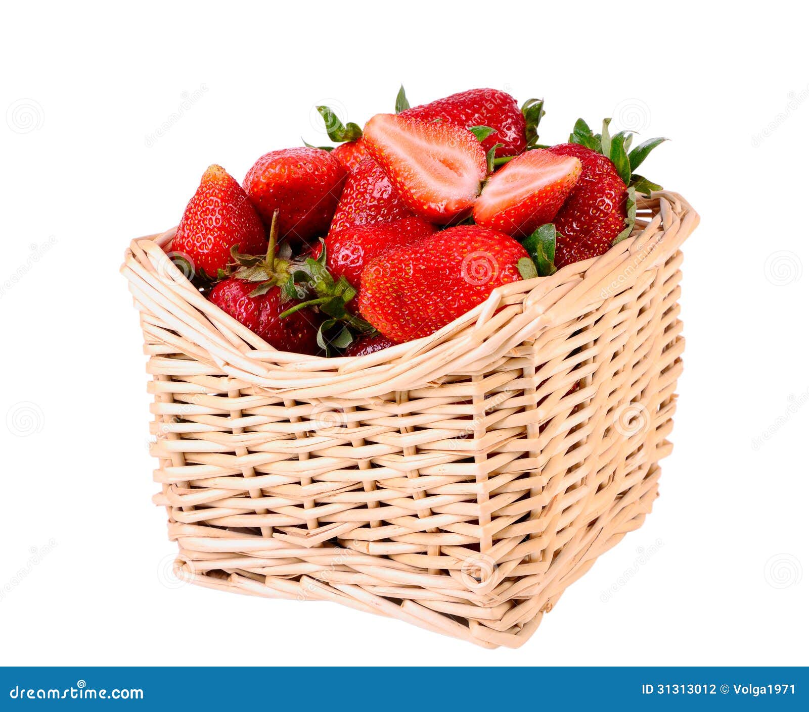 Strawberries in a basket stock photo. Image of sweet - 31313012