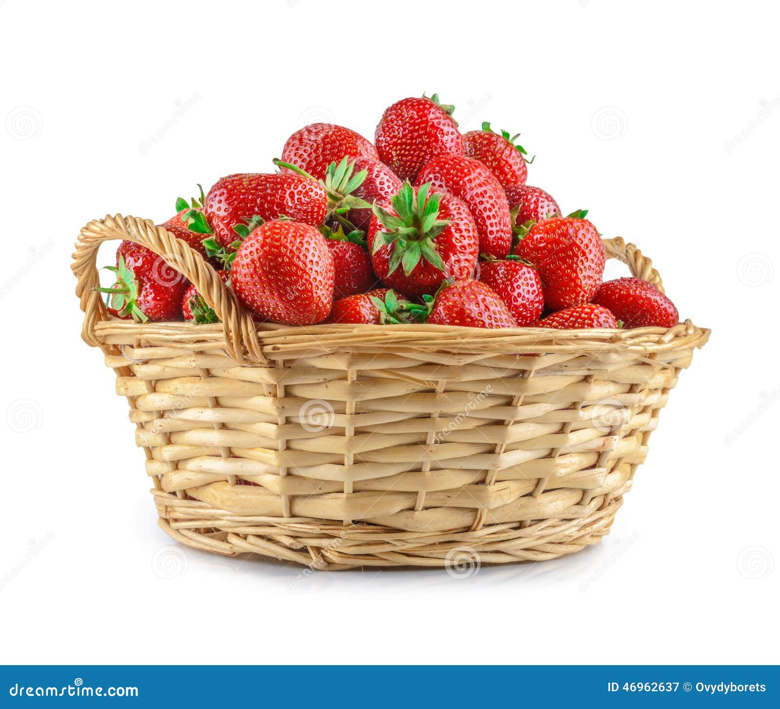 Strawberries in a Basket Isolated Stock Image - Image of vitamins ...