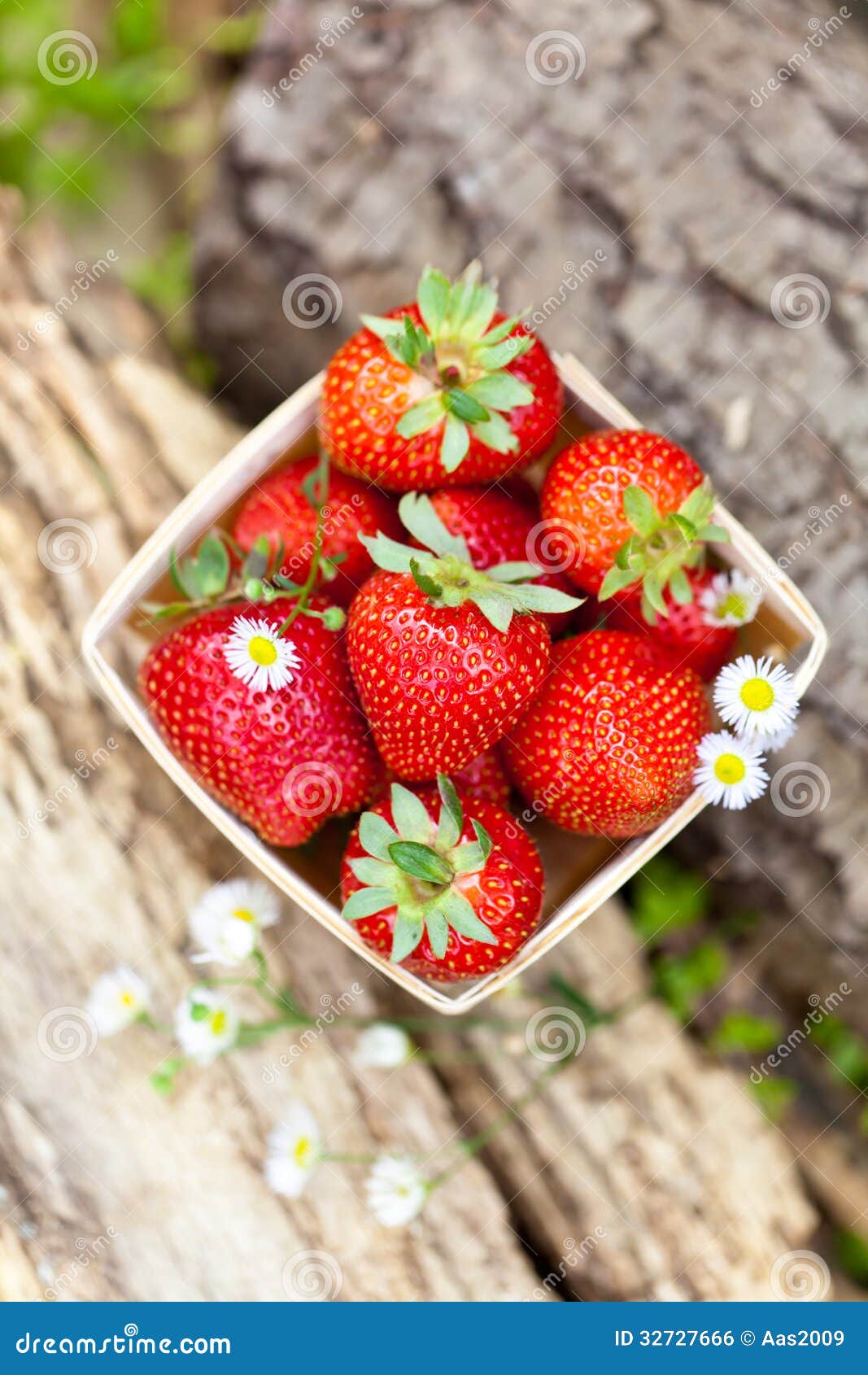 Strawberries in a basket stock photo. Image of wood, freshness - 32727666
