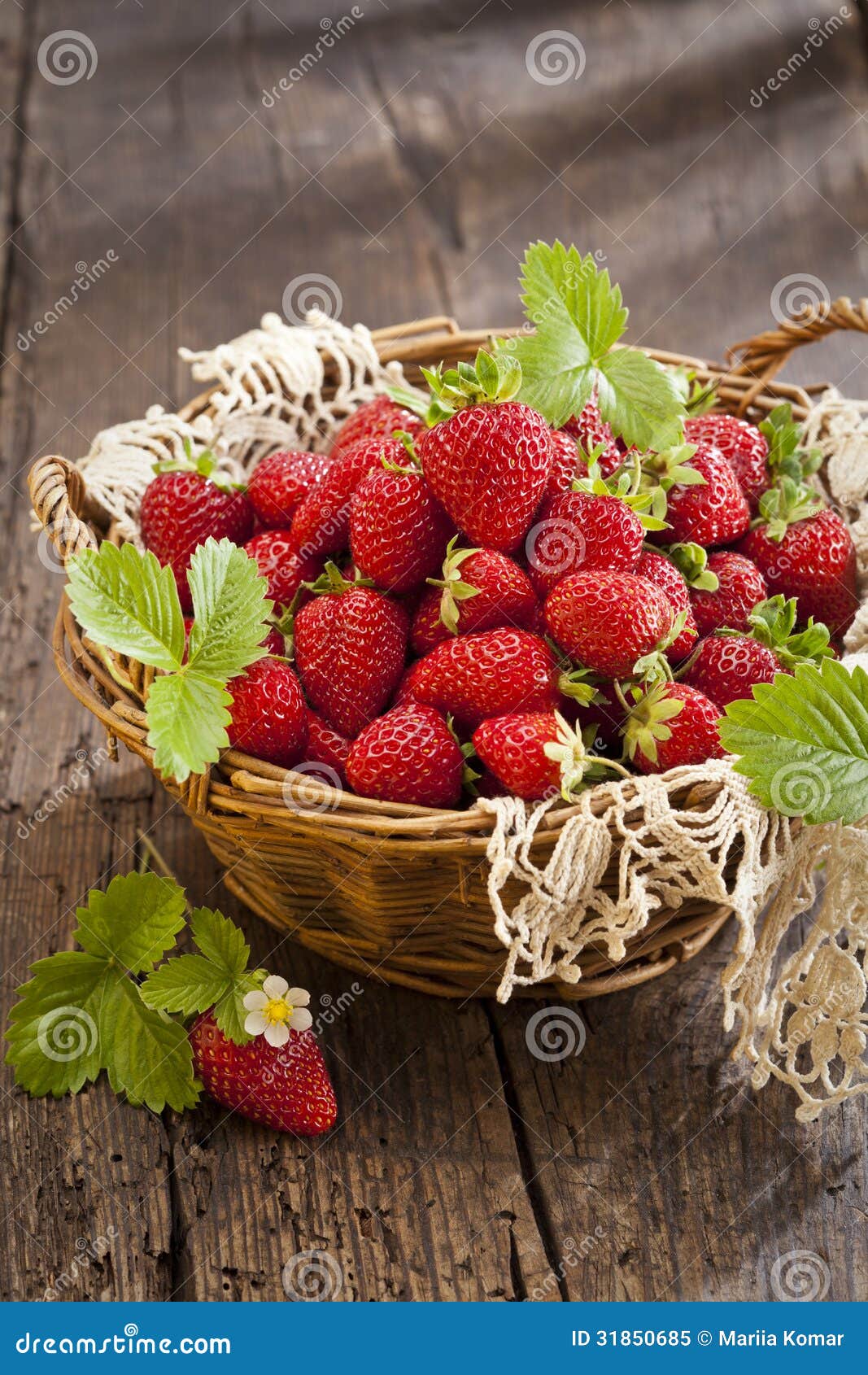 Strawberries in basket stock image. Image of diet, basket - 31850685