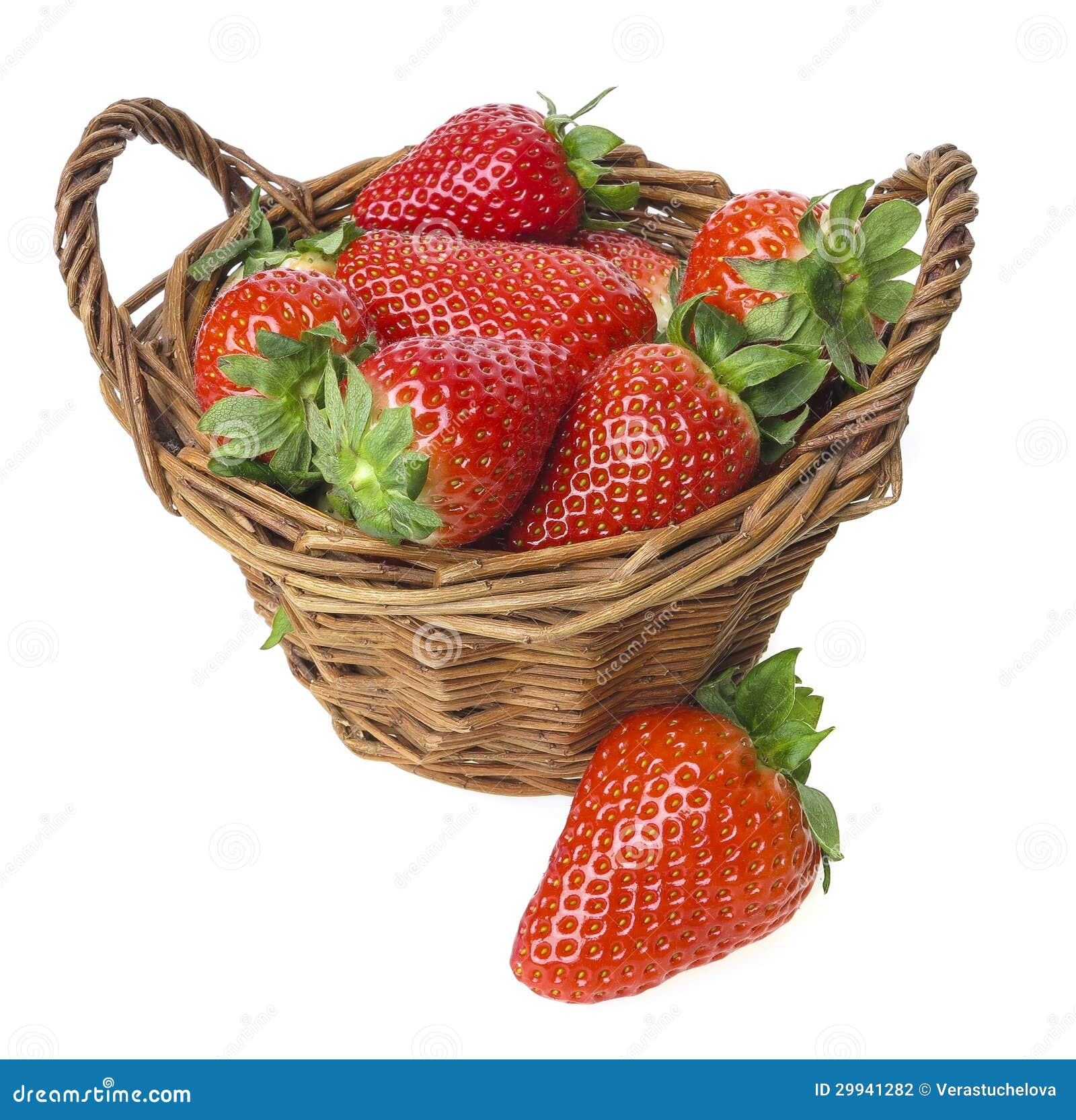 Strawberries in a basket stock photo. Image of basket - 29941282