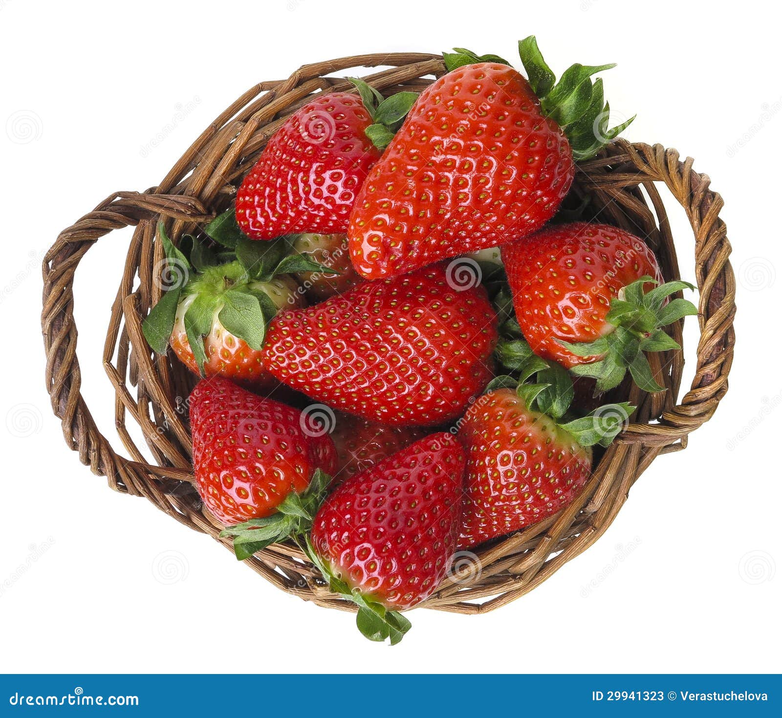 Strawberries in a basket stock image. Image of vivid - 29941323