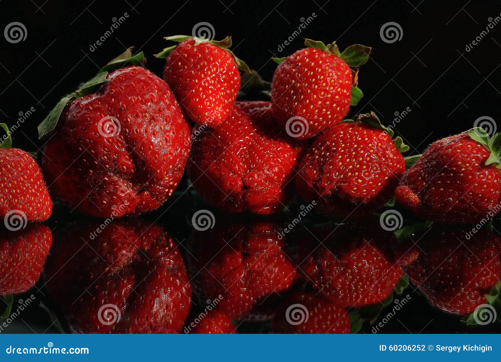 Strawberries on Black Background Stock Photo - Image of champagne ...