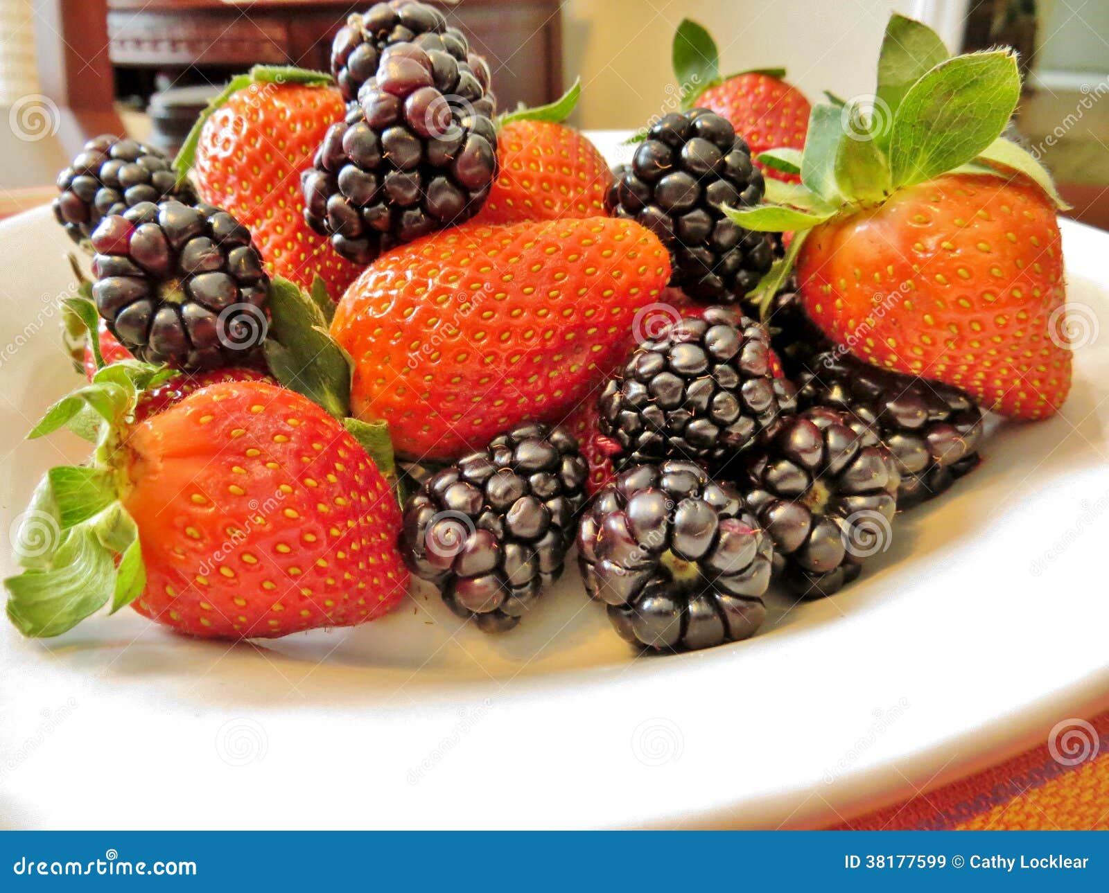 Strawberries and Blackberries Stock Image - Image of sweet, healthy ...