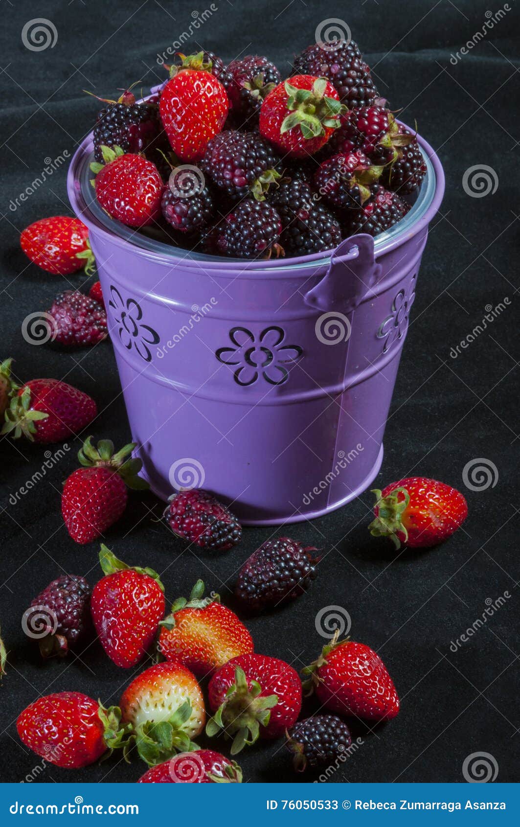 Strawberries and Blackberries Stock Image - Image of fruit, combination ...