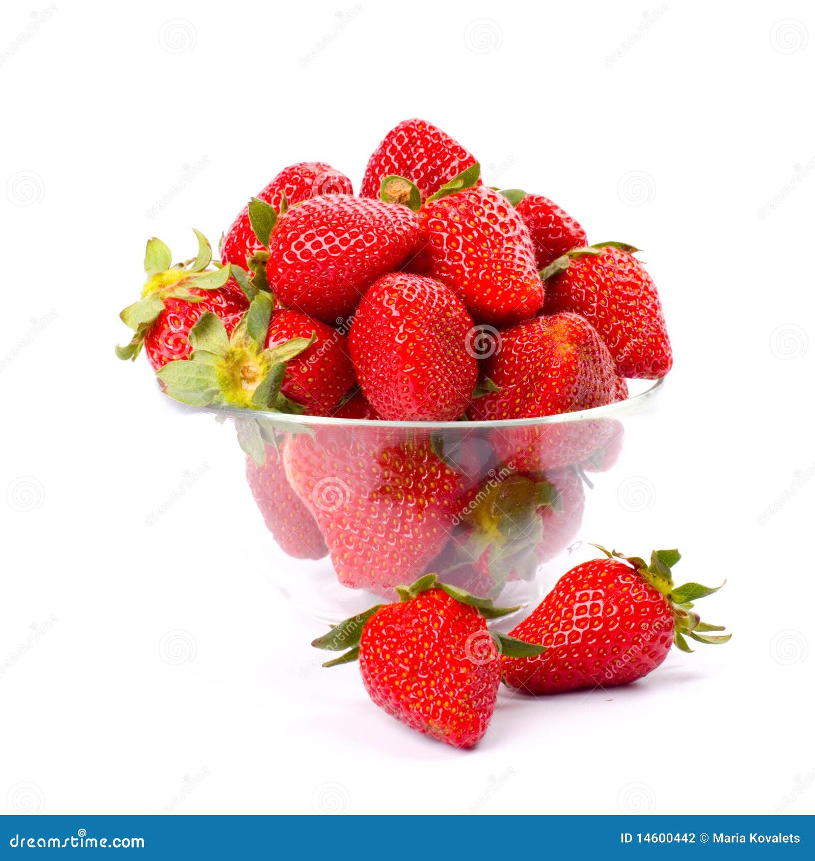 Strawberries in the bowl stock photo. Image of glass - 14600442