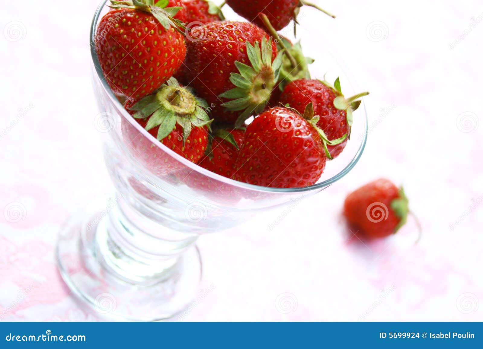 Strawberries in a bowl stock photo. Image of healthy, spoon - 5699924