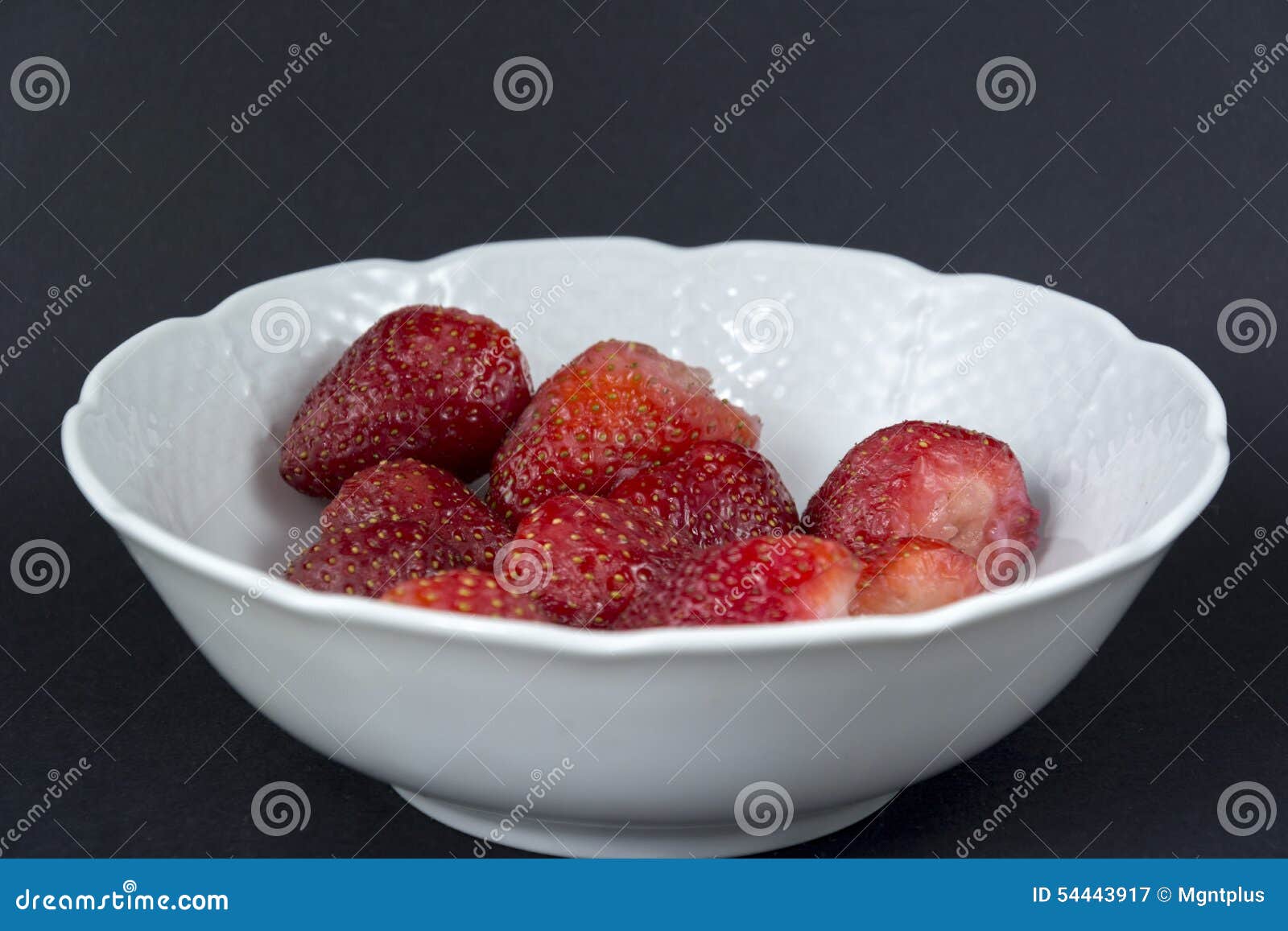 Strawberries in bowl stock image. Image of fresh, black - 54443917
