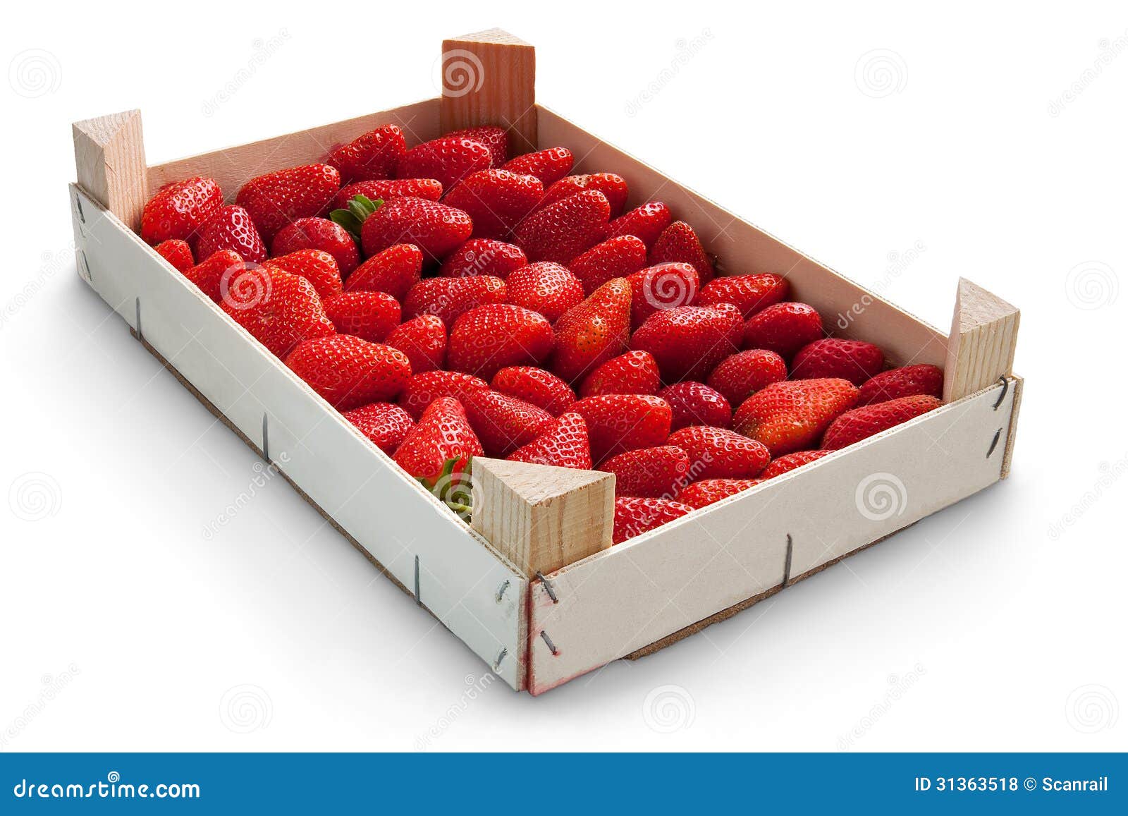 Strawberries in box stock photo. Image of food, healthy - 31363518