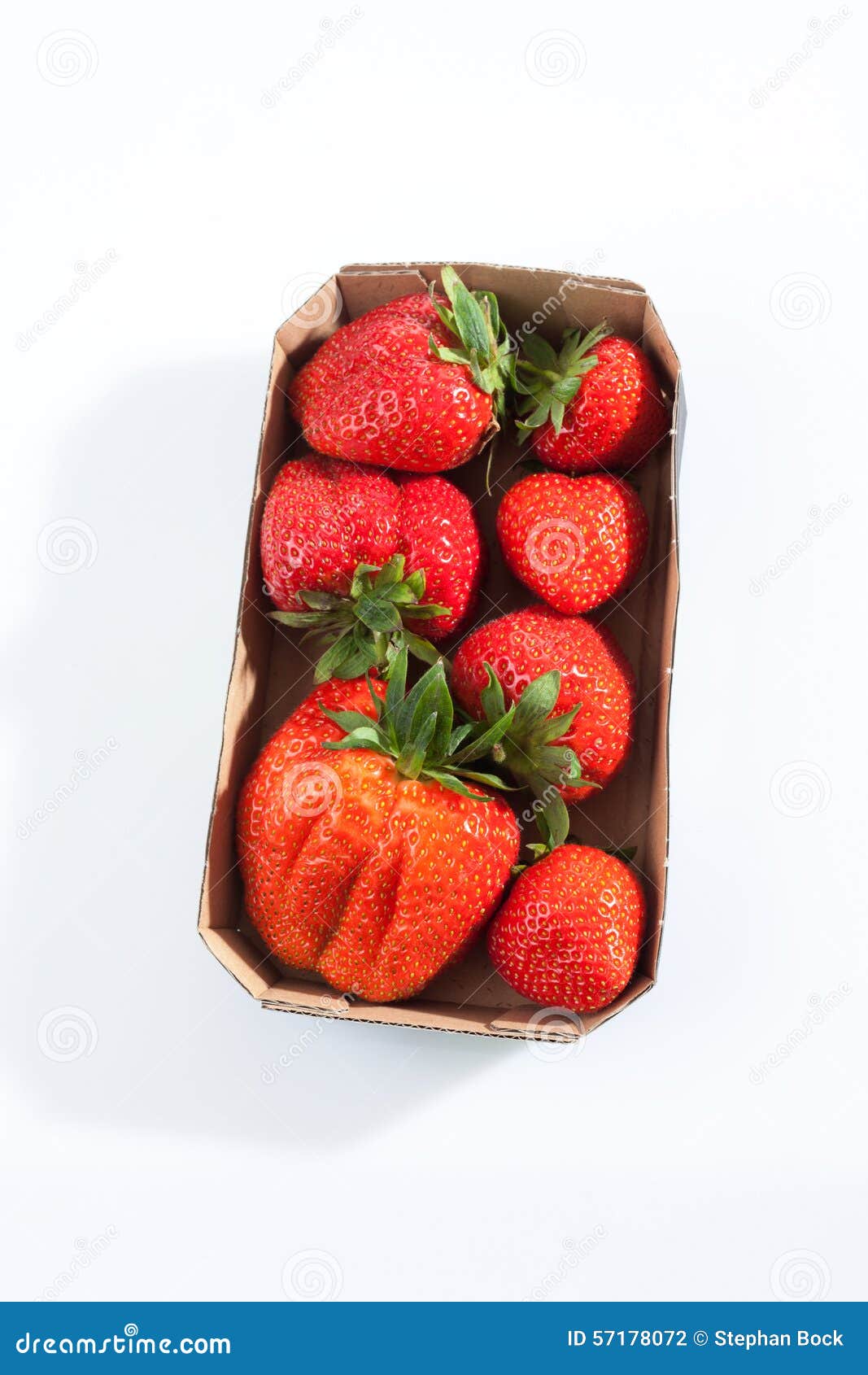 Strawberries in Cardboard Punnet Stock Photo - Image of healthy ...