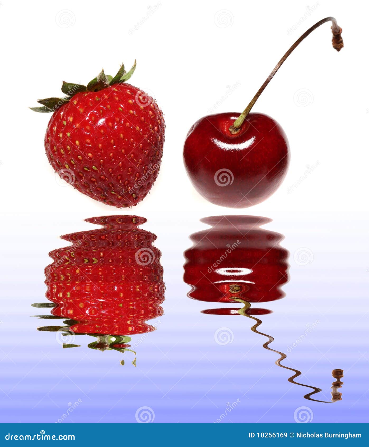 Strawberries and Cherry stock image. Image of strawberry - 10256169