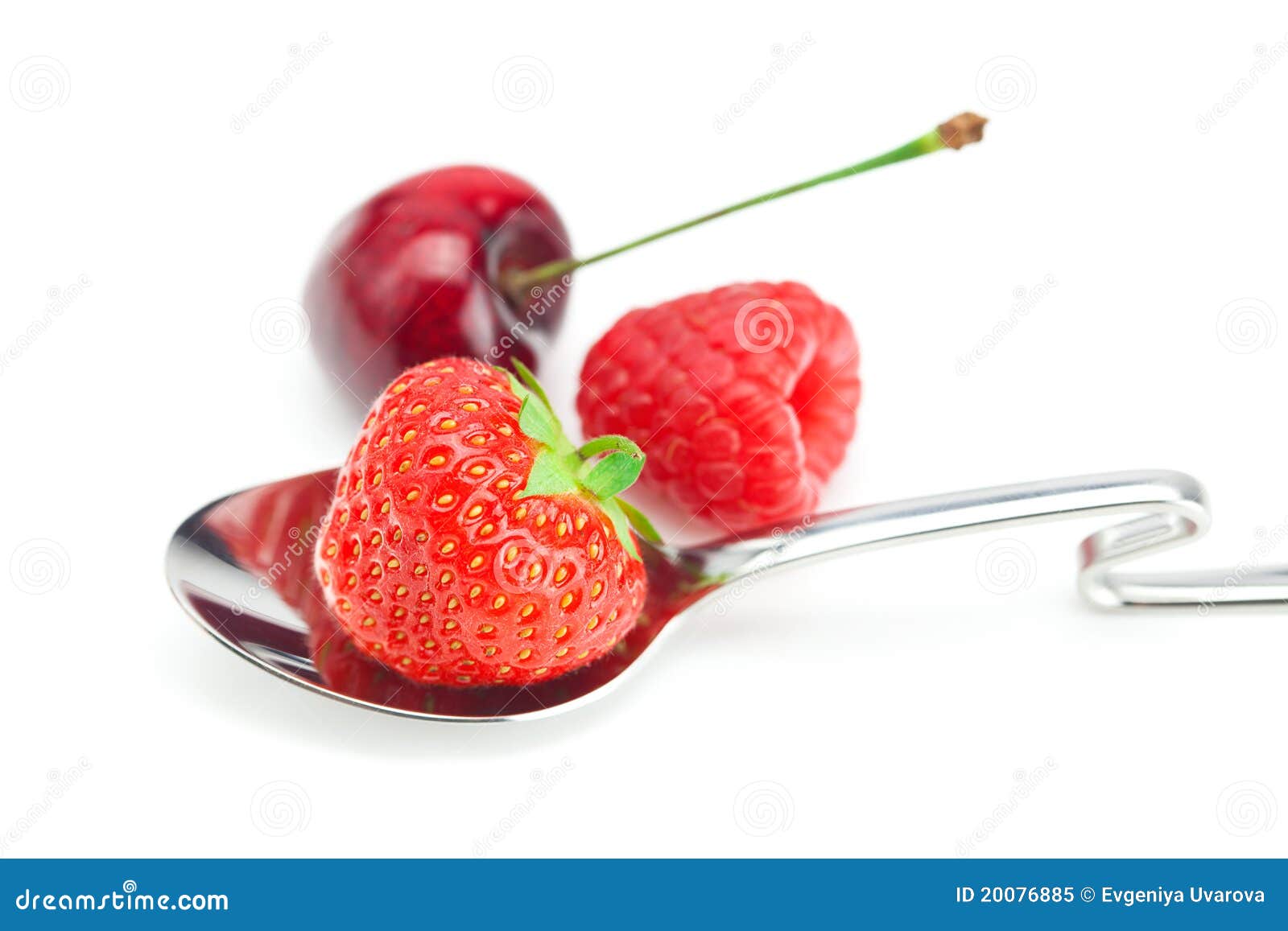 Strawberries,cherry and Raspberries Stock Image - Image of green ...