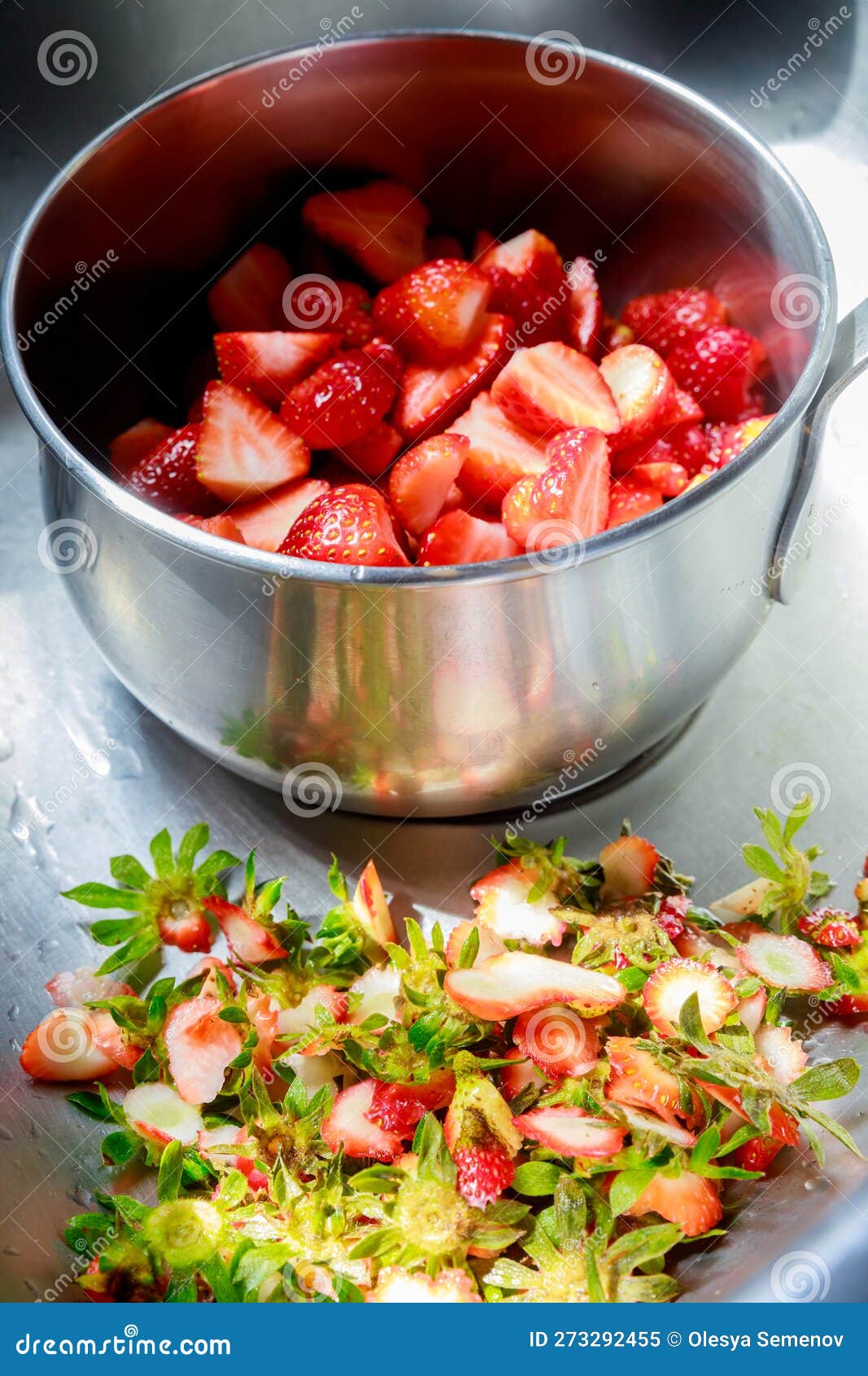 Strawberries Cleaned and Washed Under Running Water Stock Image - Image ...