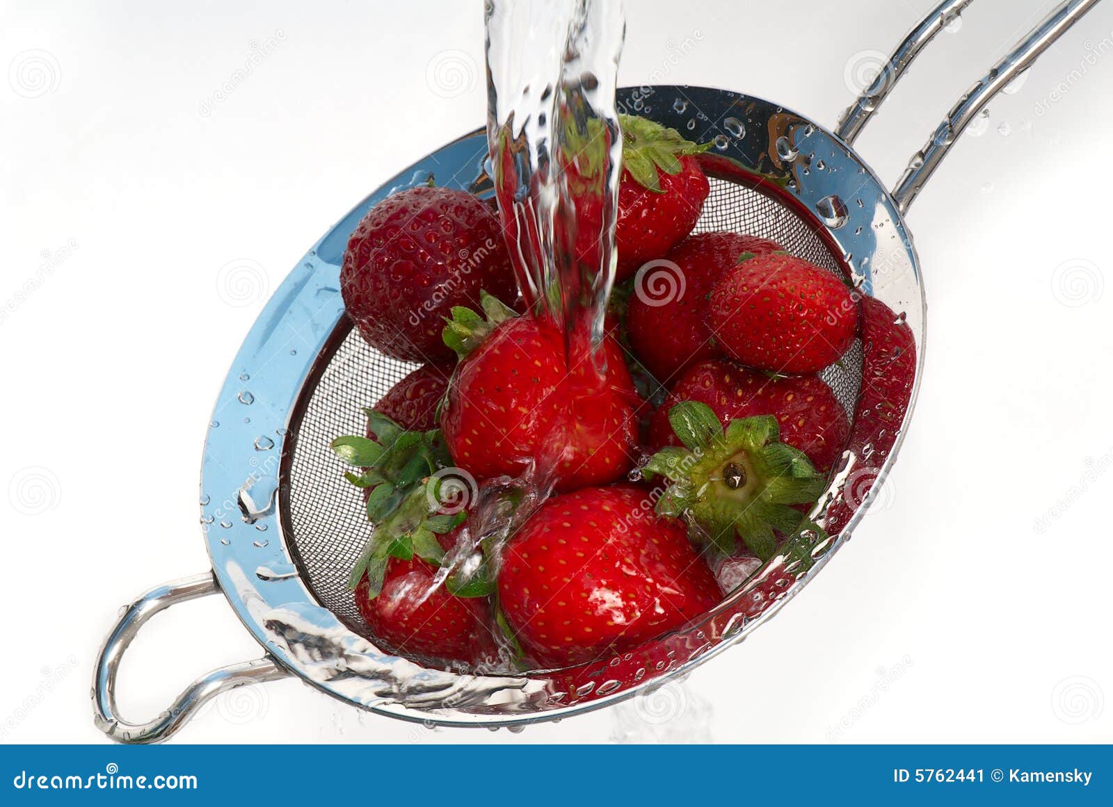 Strawberries in colander stock image. Image of colour - 5762441
