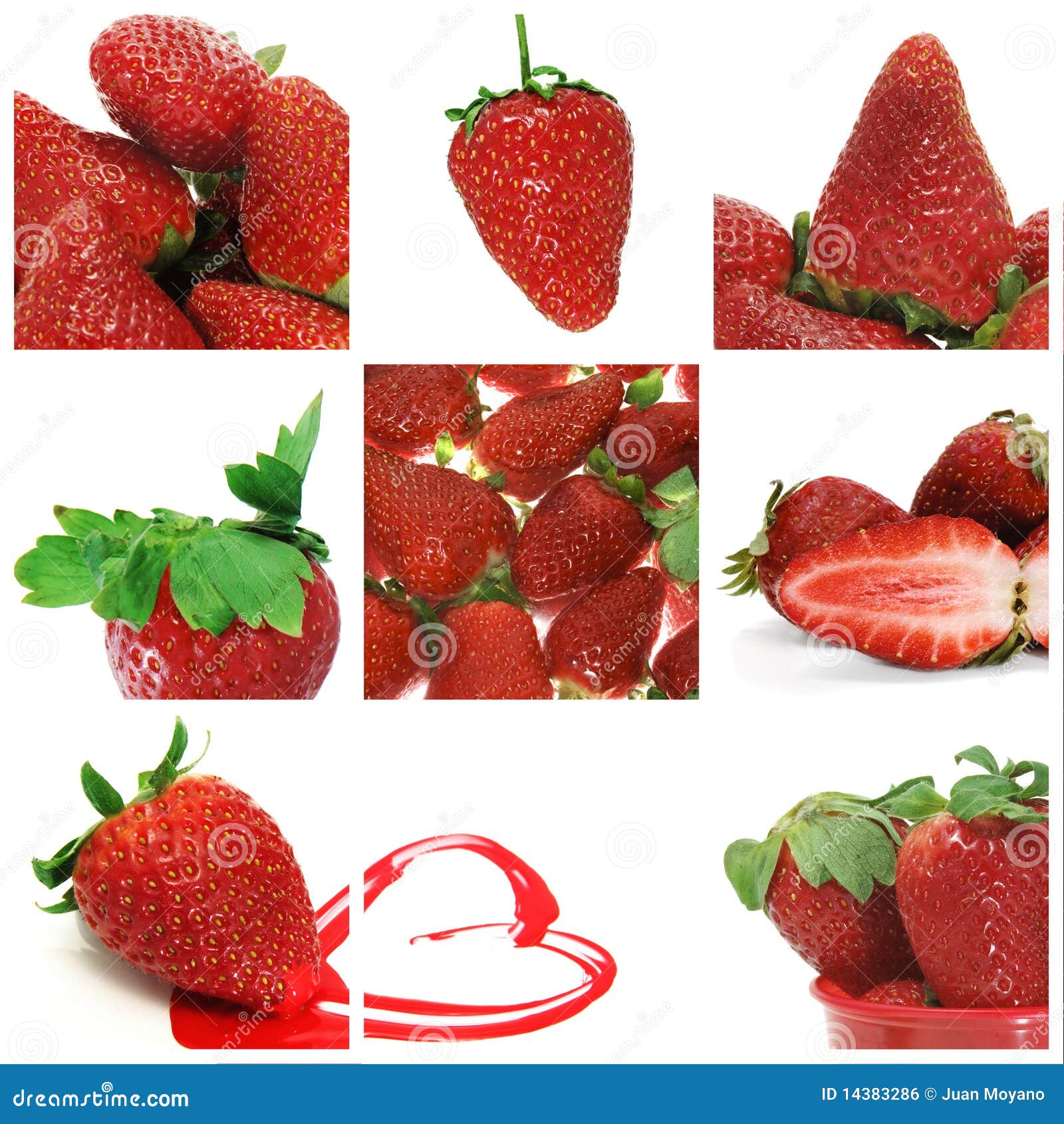 Strawberries collage stock photo. Image of collage, market - 14383286