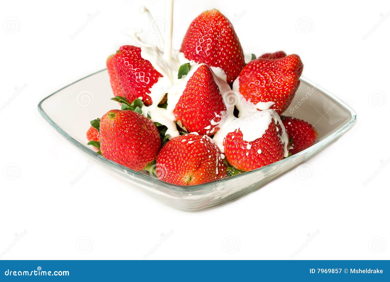 Strawberries and Cream stock image. Image of strawberries - 7969857