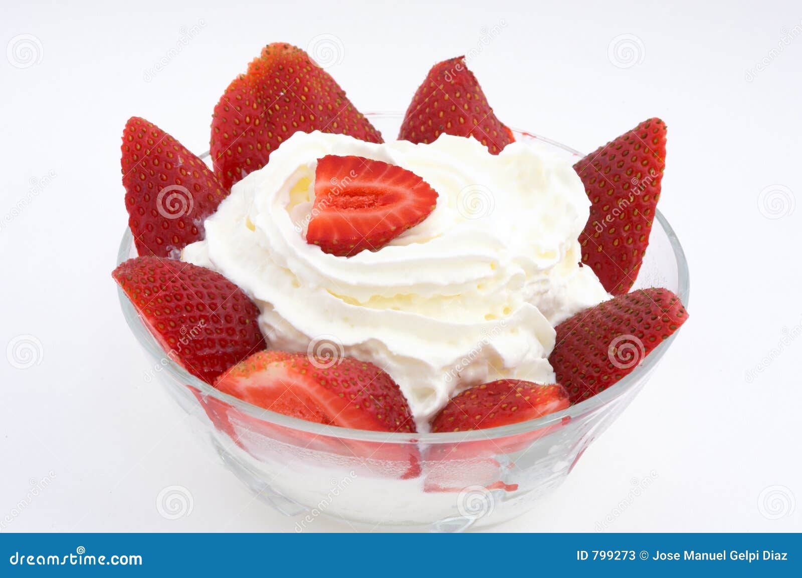 Strawberries with cream stock image. Image of dream, delicious - 799273