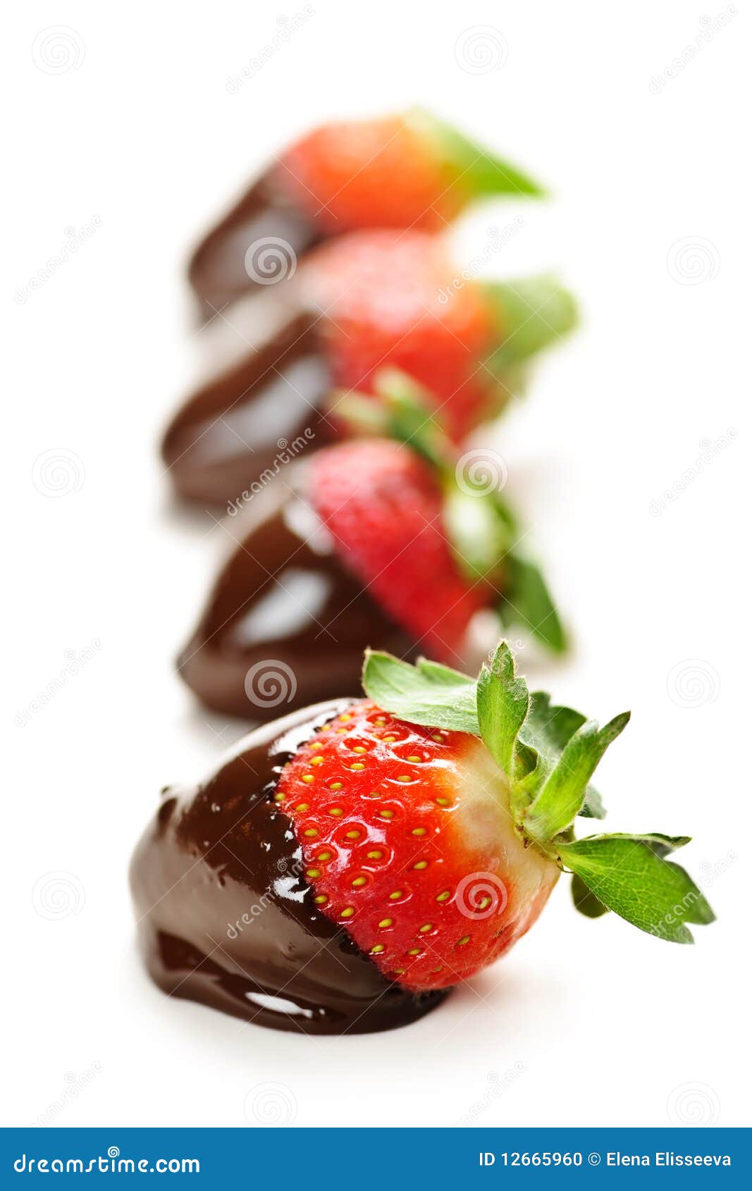 Strawberries Dipped in Chocolate Stock Photo - Image of confection ...