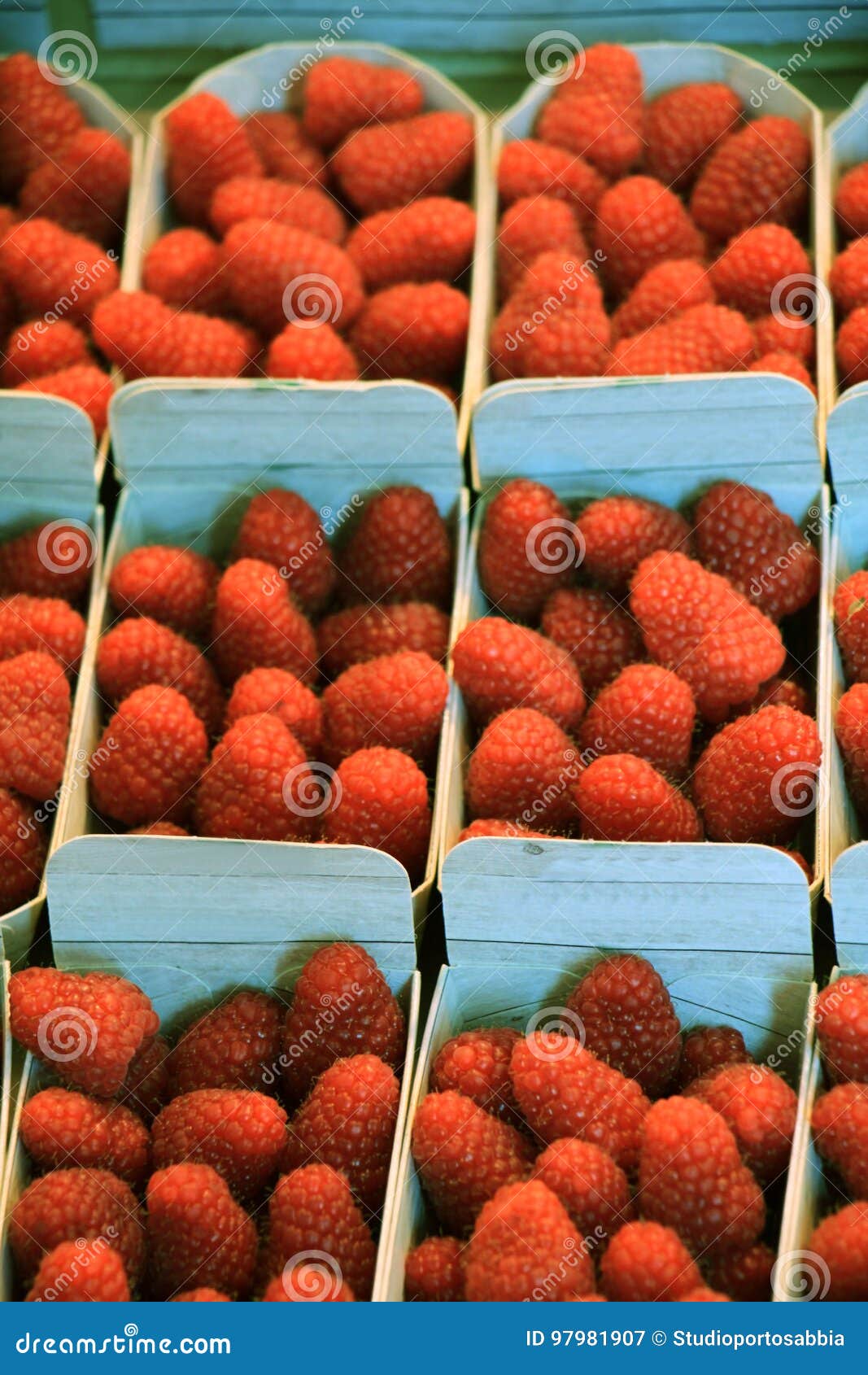 Strawberries on display stock image. Image of sell, fruit - 97981907