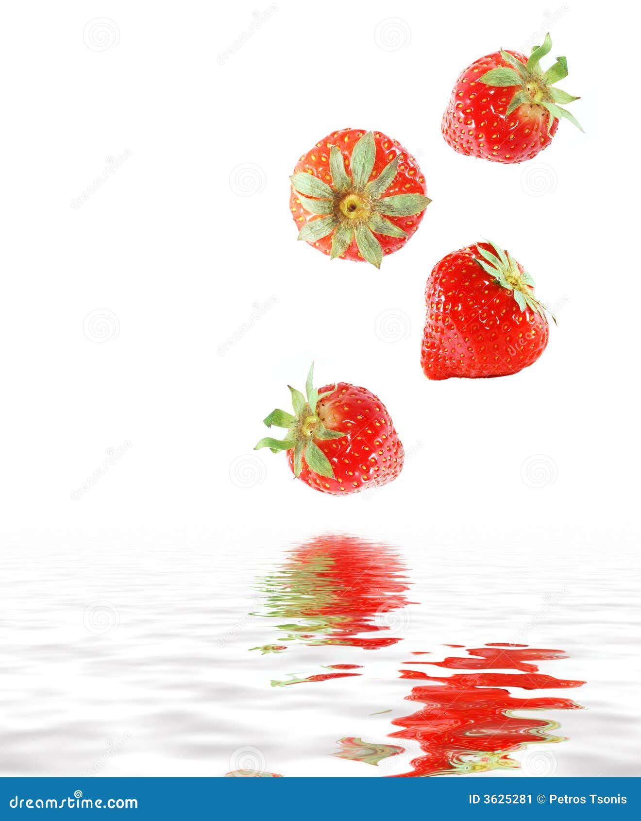 Strawberries falling stock image. Image of isolate, fresh - 3625281