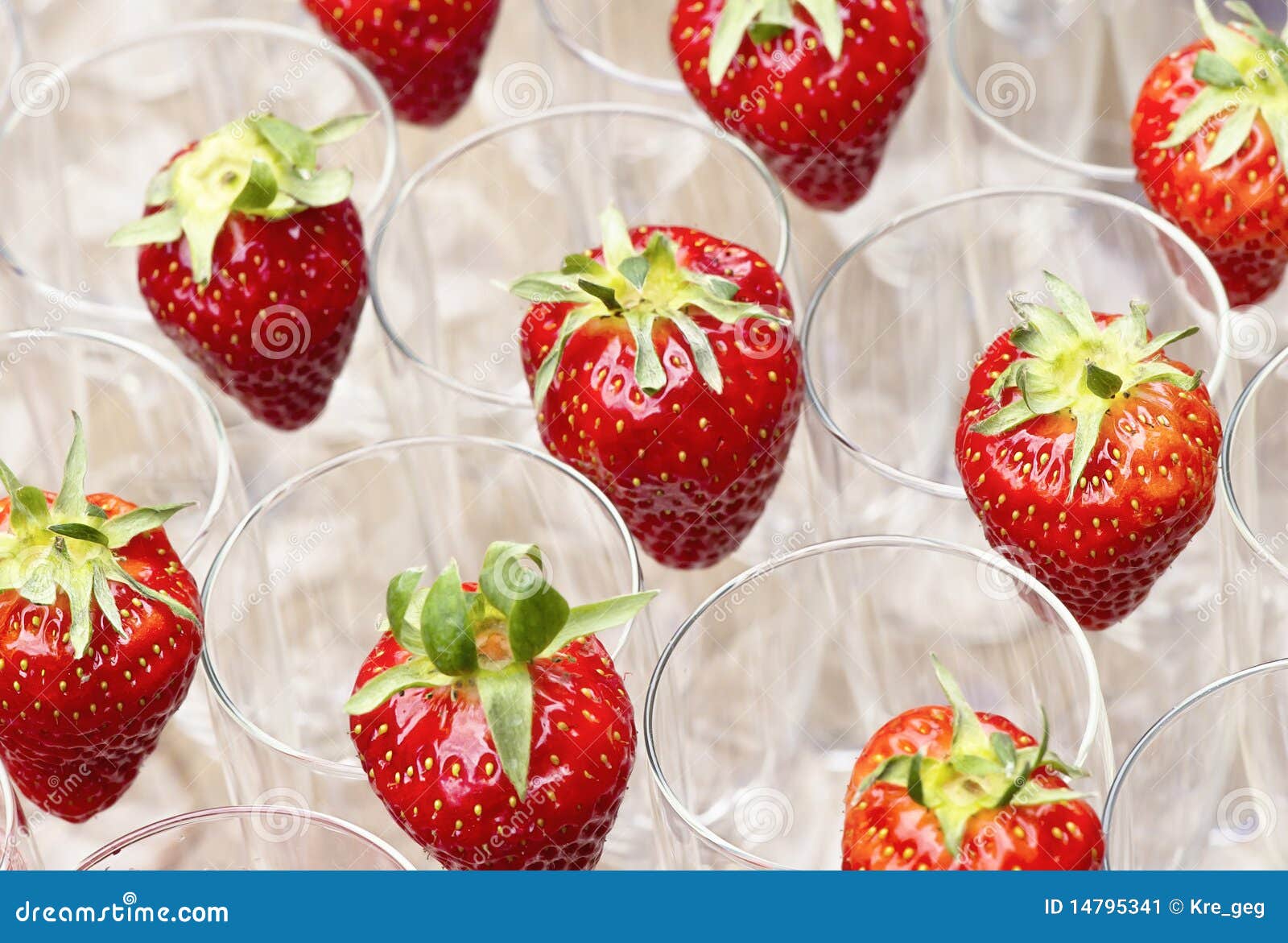 Strawberries in Flute Glasses Stock Image - Image of fragaria, food ...