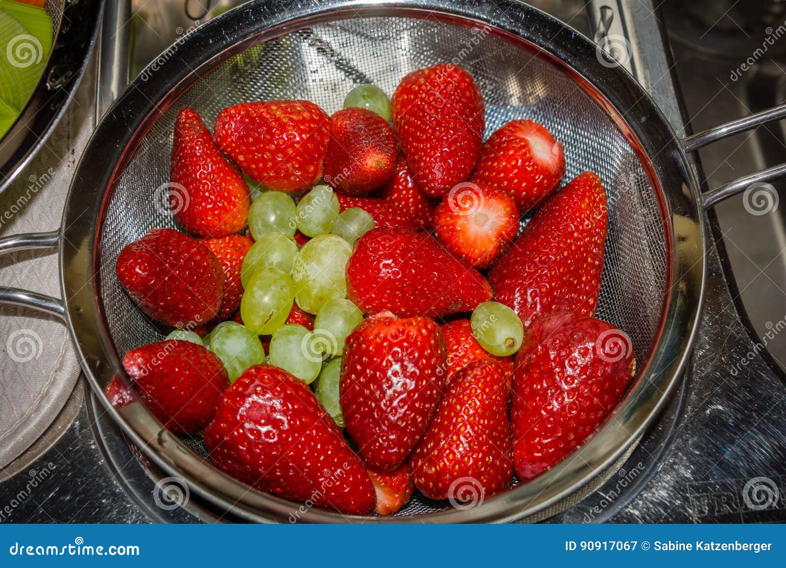 Strawberries and grapes stock image. Image of healthy - 90917067