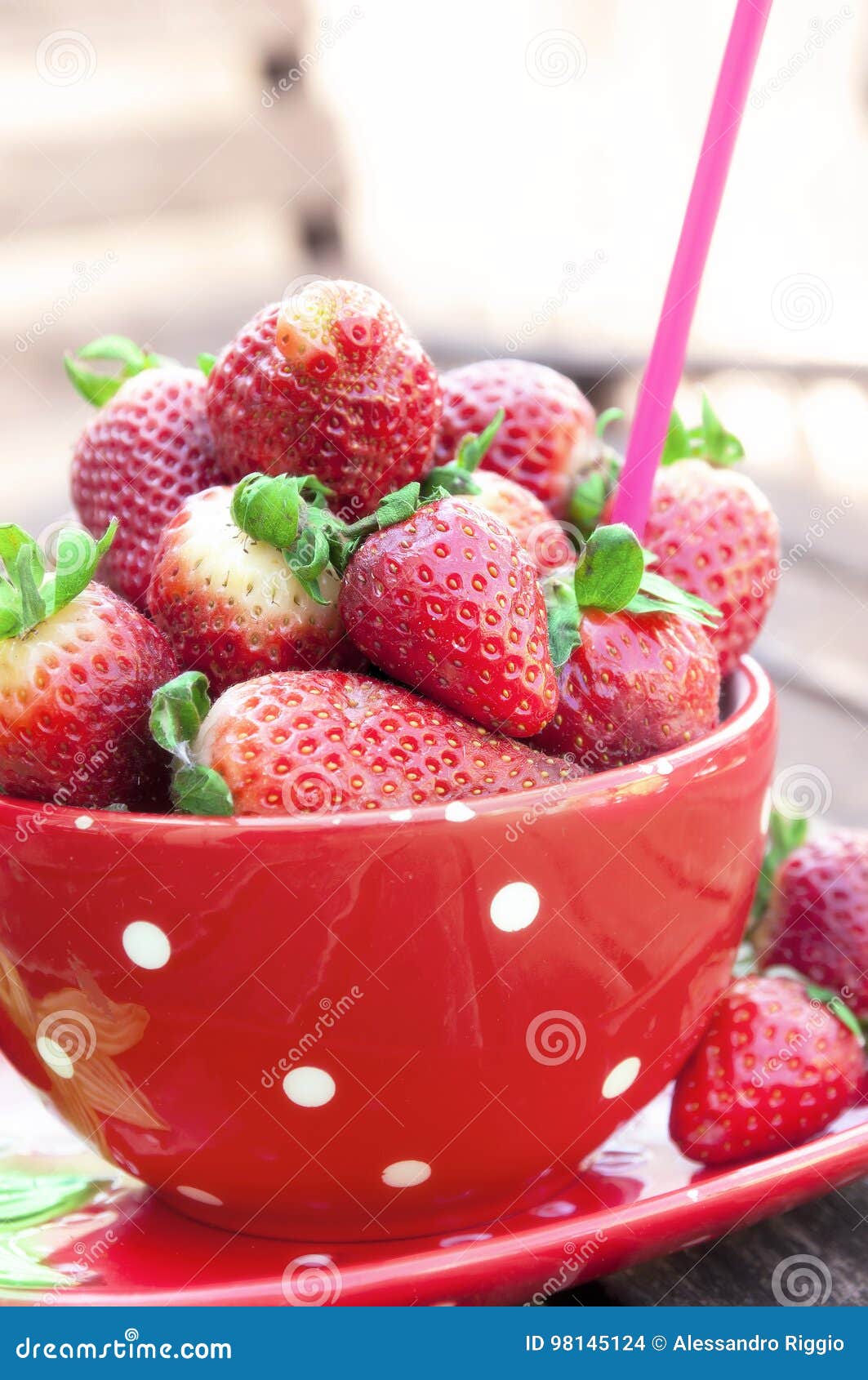Strawberries Inside a Red Cup Stock Photo - Image of beautiful ...