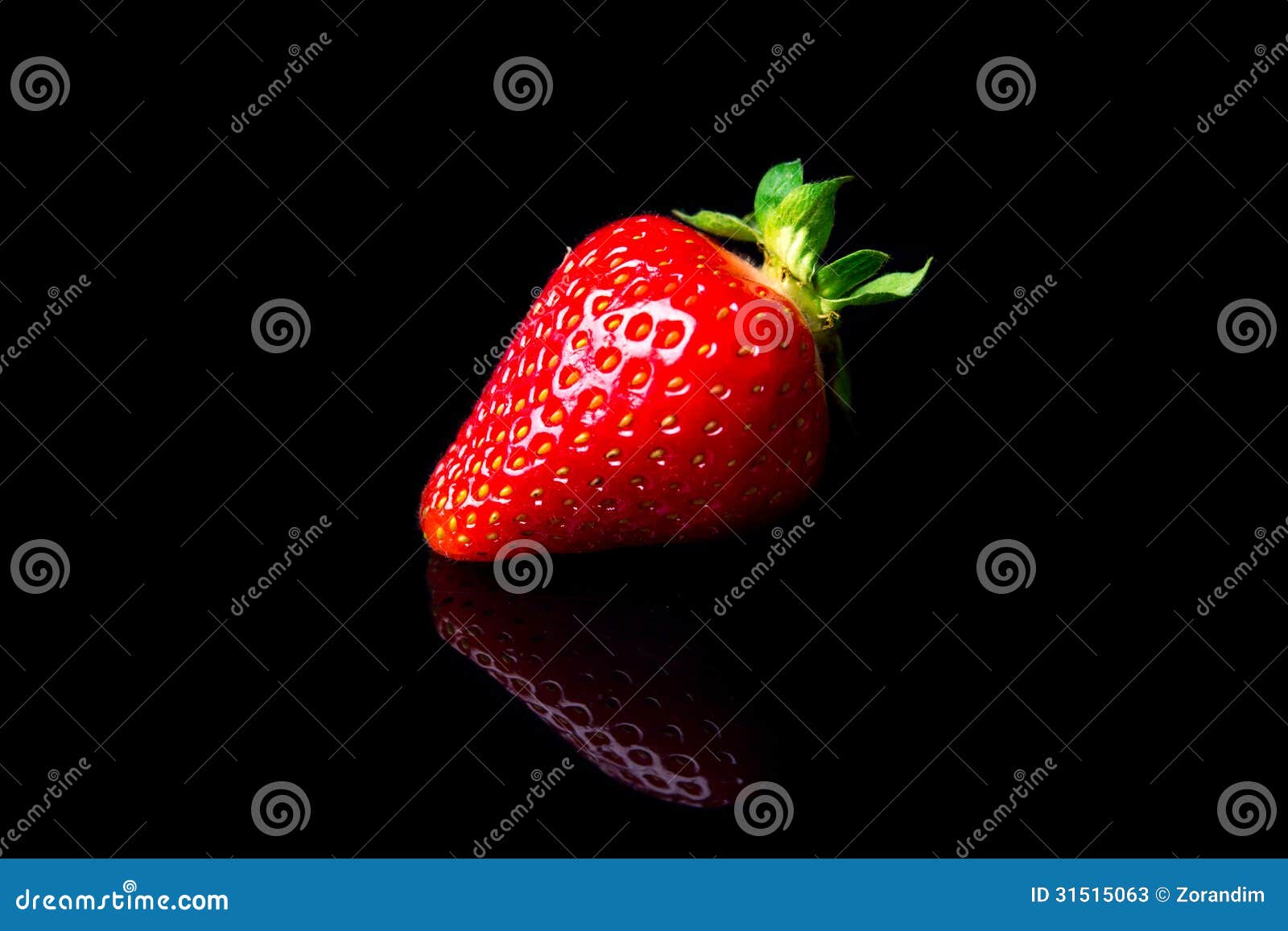 Strawberries Isolated on Black Background Stock Image - Image of ...